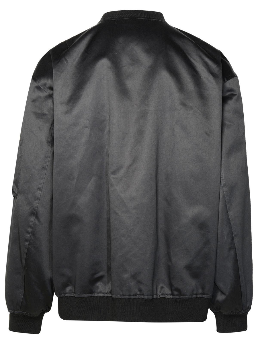 Jil Sander Black Cotton Bomber Jacket | Balardi
