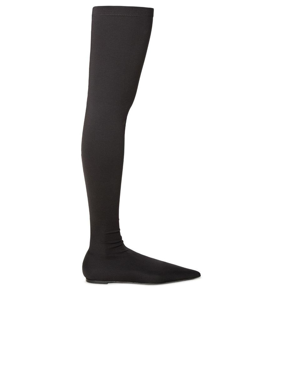 Dolce & Gabbana Stretch Boots In Black Lear Blend | Balardi