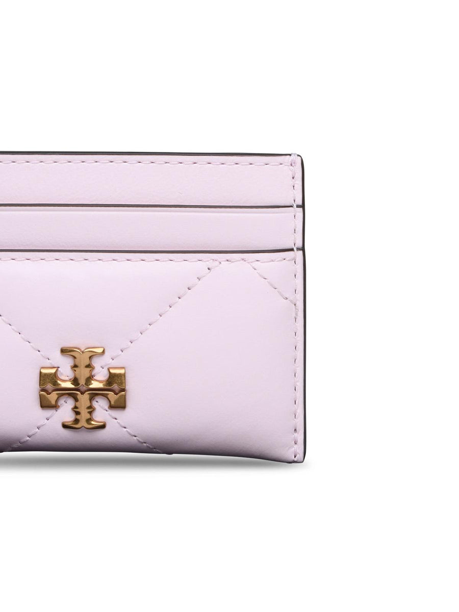 Tory Burch 'Kira Diamond' Pink Lear Card Holder | Balardi