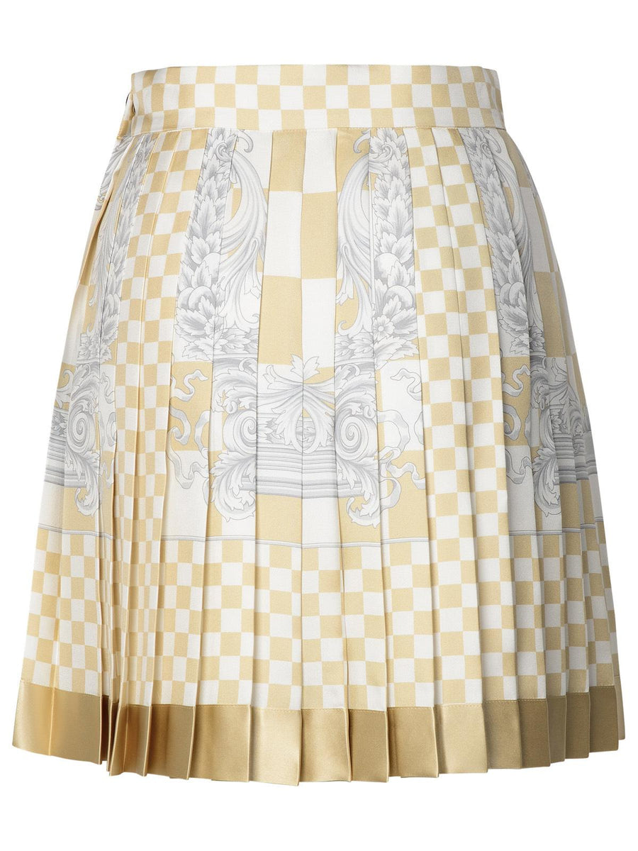 Versace 'Barocco' Beige Silk Skirt | Balardi