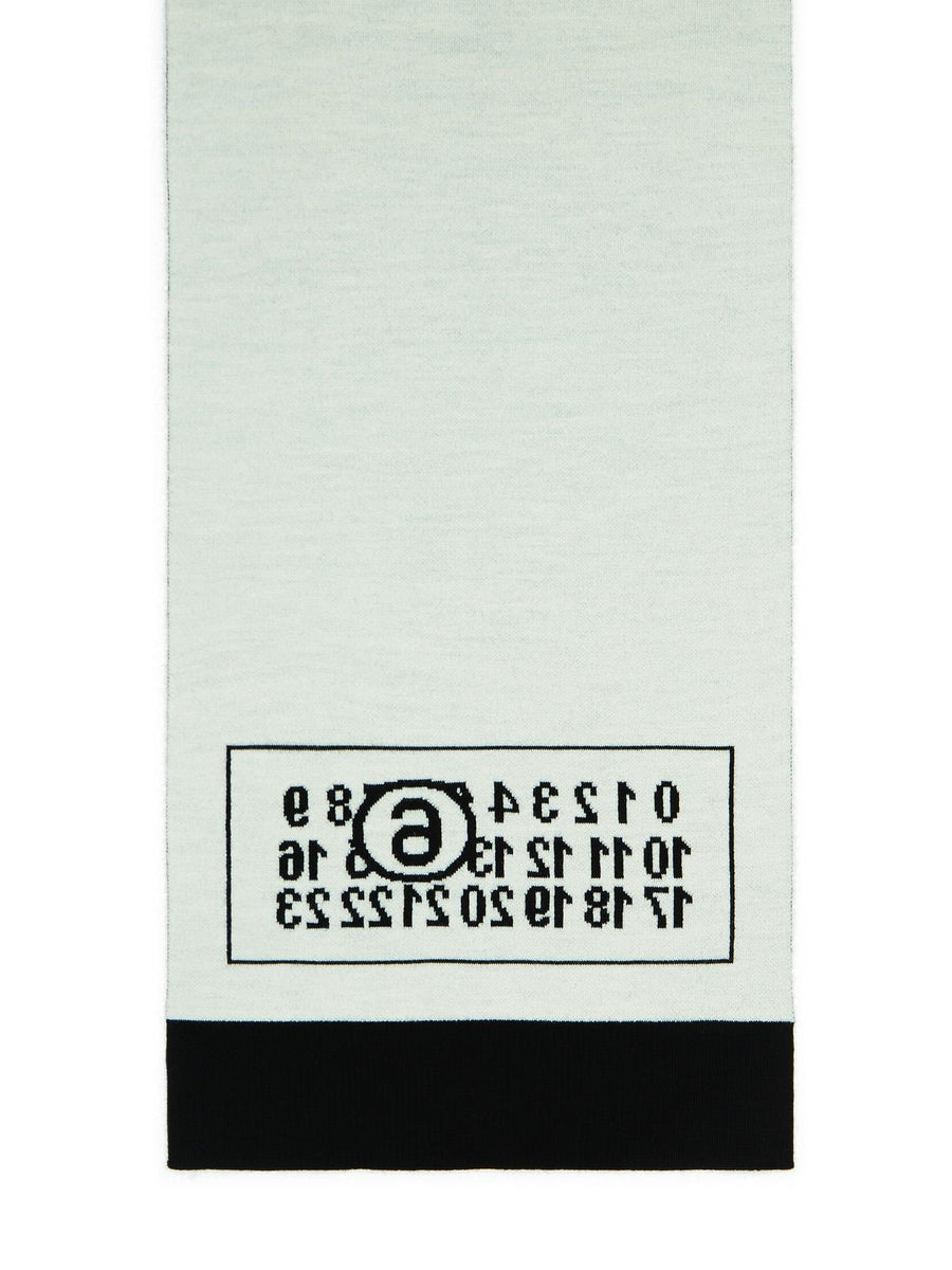 Mm6 Maison Margiela Black Virgin Wool Blend Scarf | Balardi