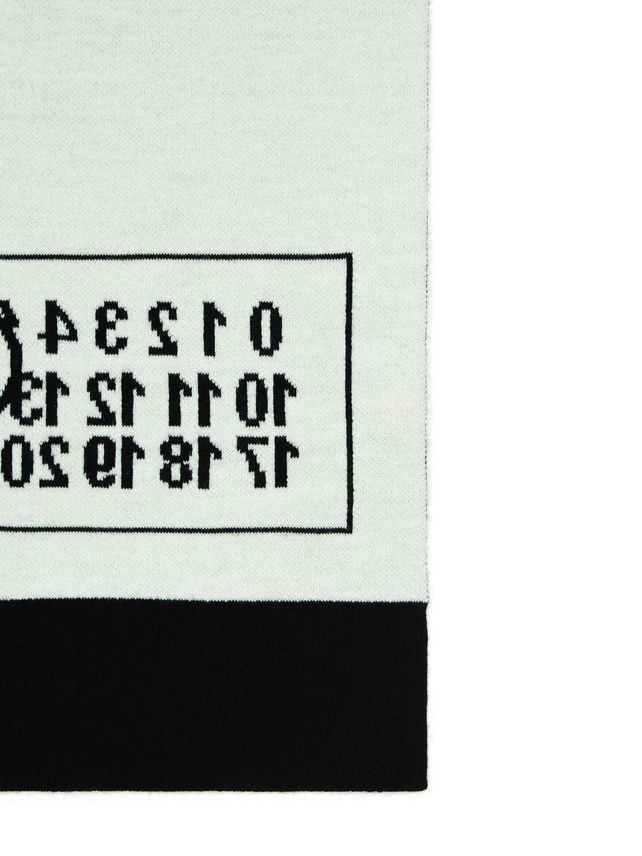 Mm6 Maison Margiela Black Virgin Wool Blend Scarf | Balardi