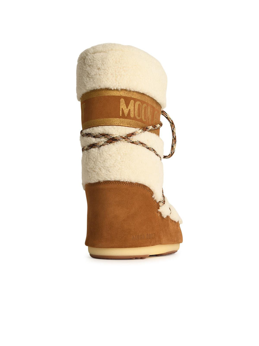 Moonboot Moon Boot 'Icon' In Beige Shearling | Balardi