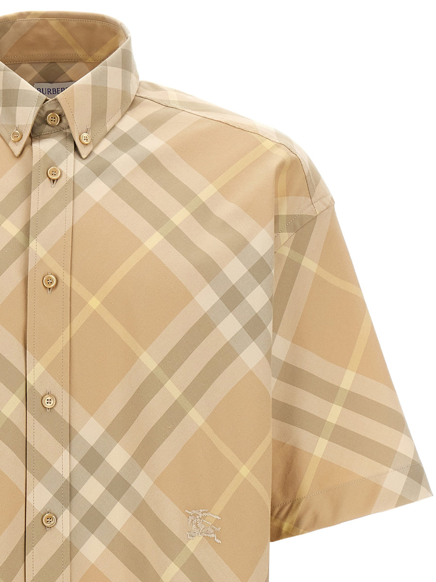 Burberry Check Shirt With Logo Embroidery | Balardi
