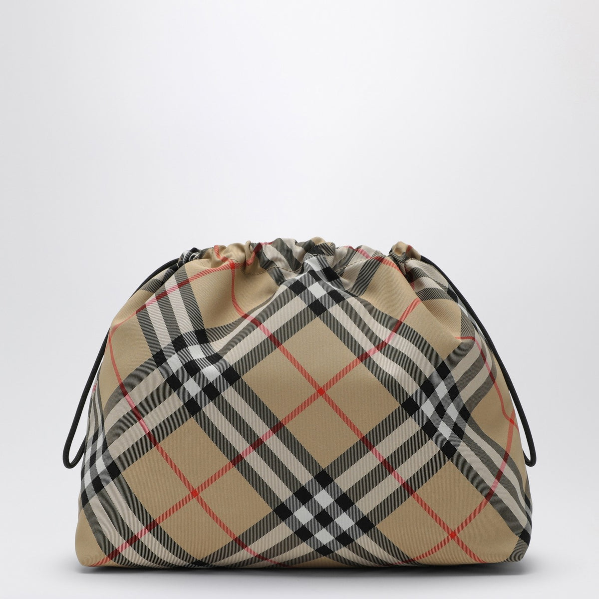 Burberry Drawstring Pouch With Beige Check Pattern | Balardi
