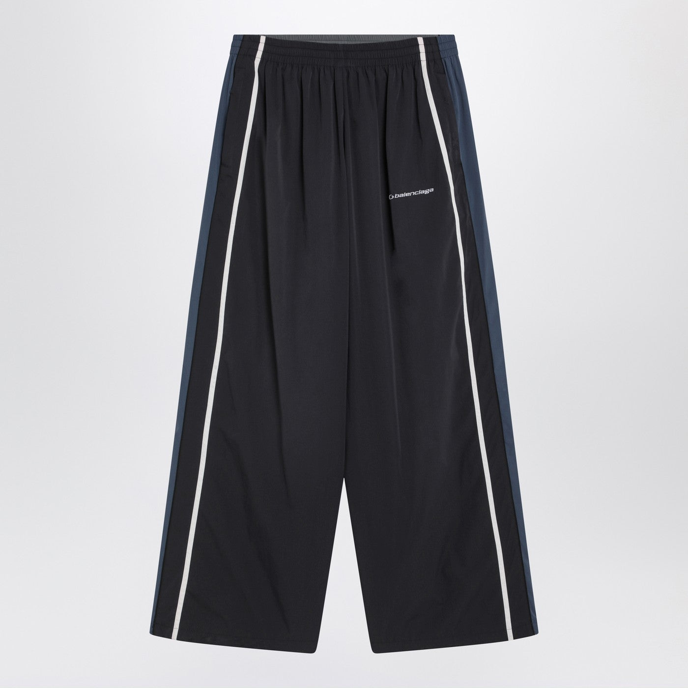 Balenciaga Black/Navy Blue/Grey Faded Effect 50/50 Tracksuit Trousers ...