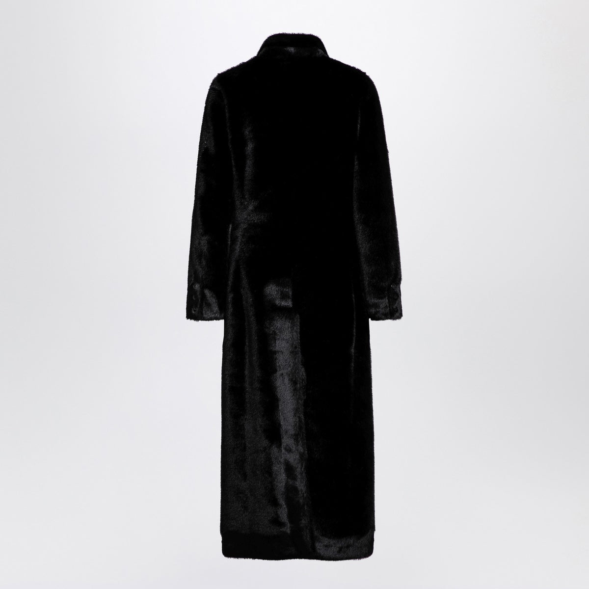 Swd By S.W.O.R.D. Black Long Faux Fur Coat | Balardi