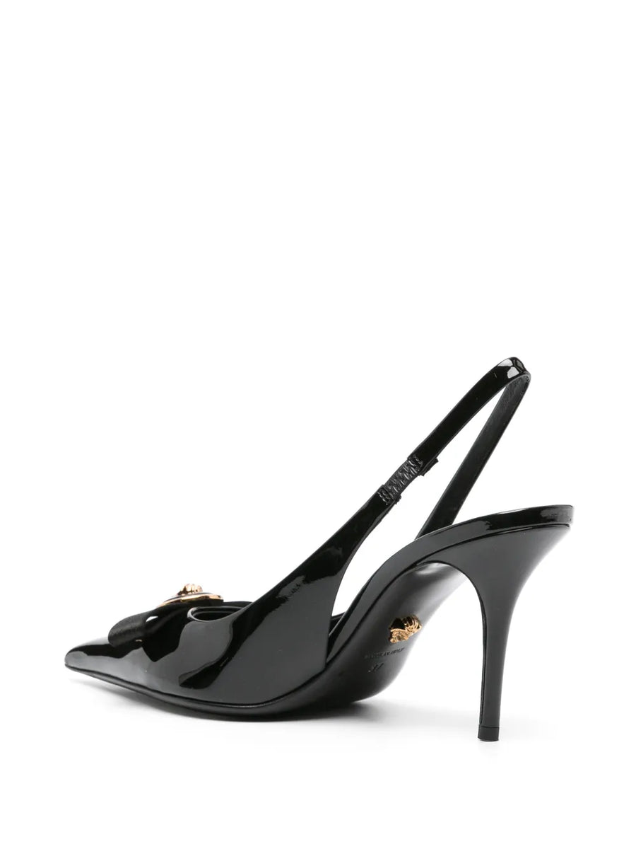 Versace Gianni Ribbon Pumps With 85mm Back Strap | Balardi