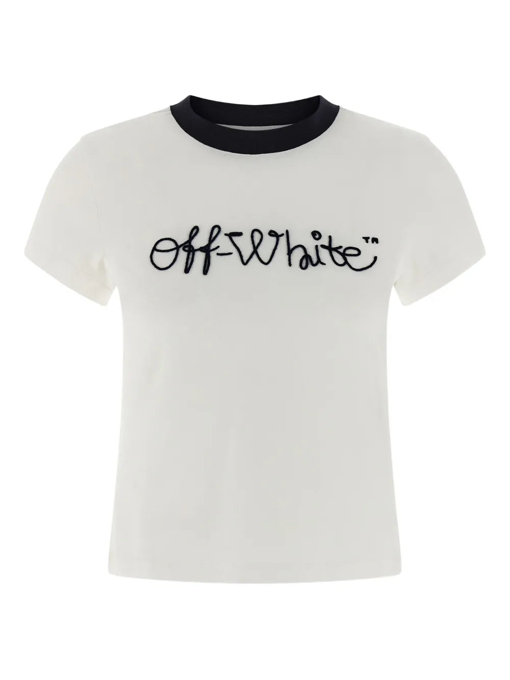 Off White Script T Shirt With Embroidery – Balardi