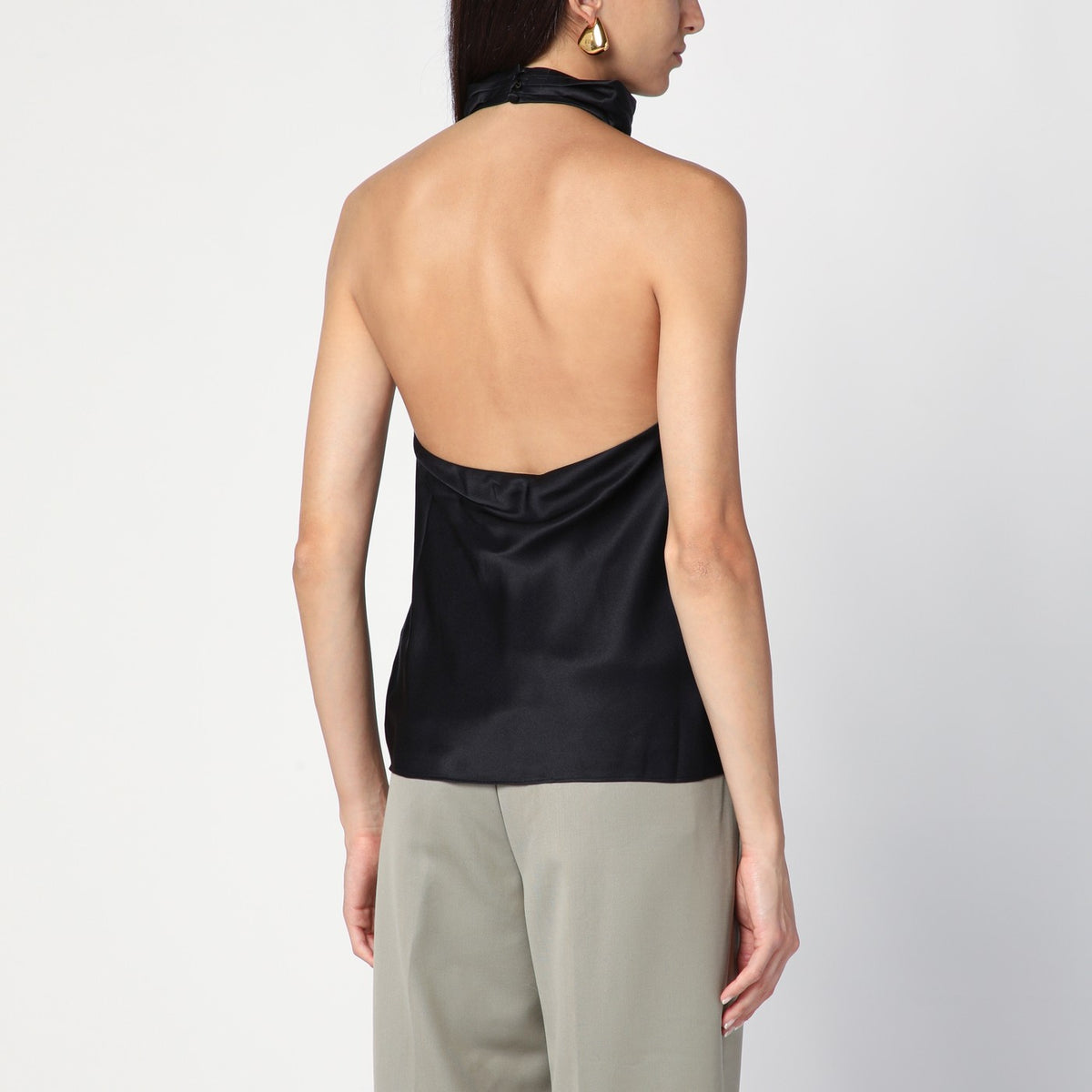 Anine Bing Black Silk Top | Balardi