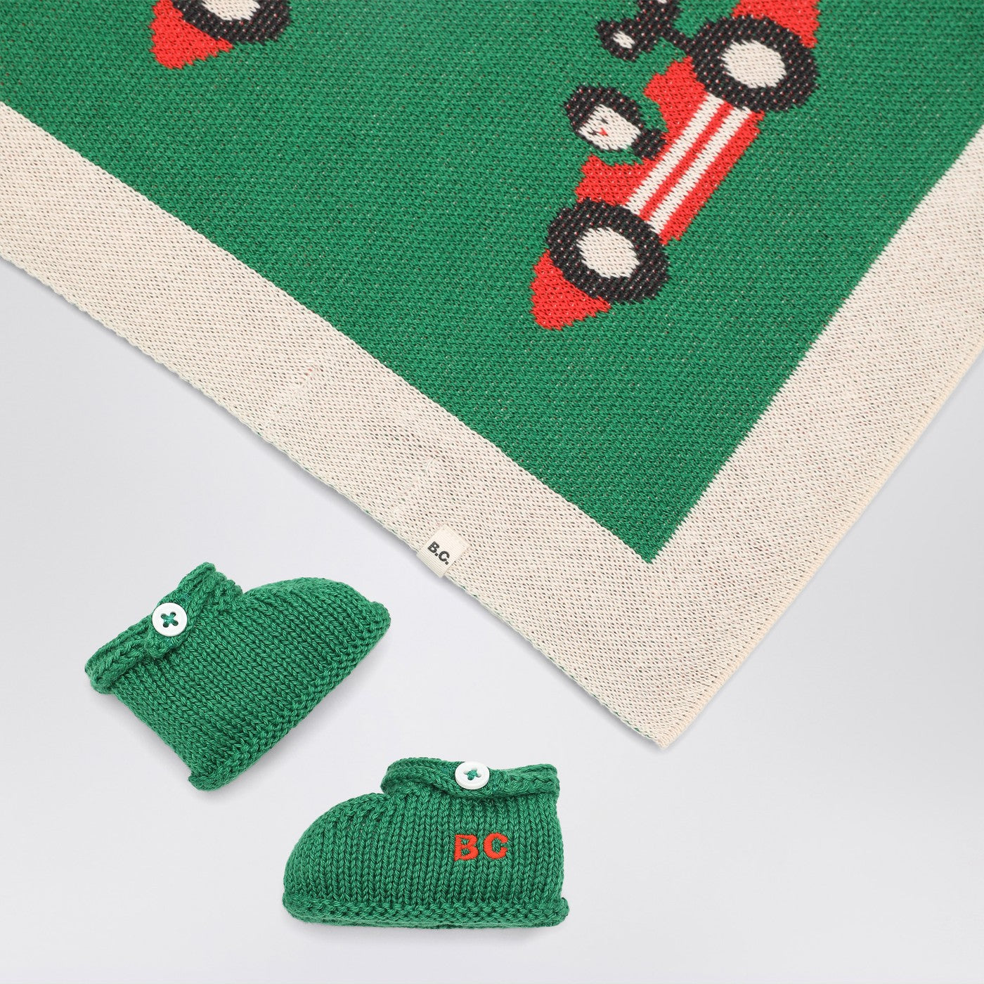 Bobo Choses Green Cotton Two Piece Race Car Set – Balardi