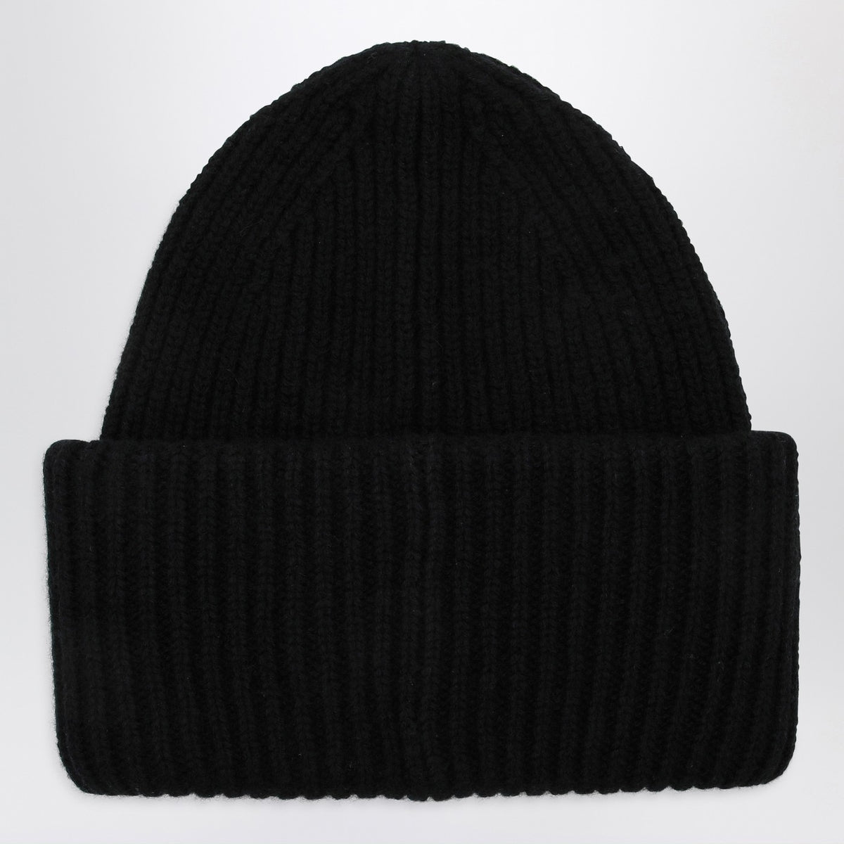 Acne Studios Black Wool Cap With Logo | Balardi