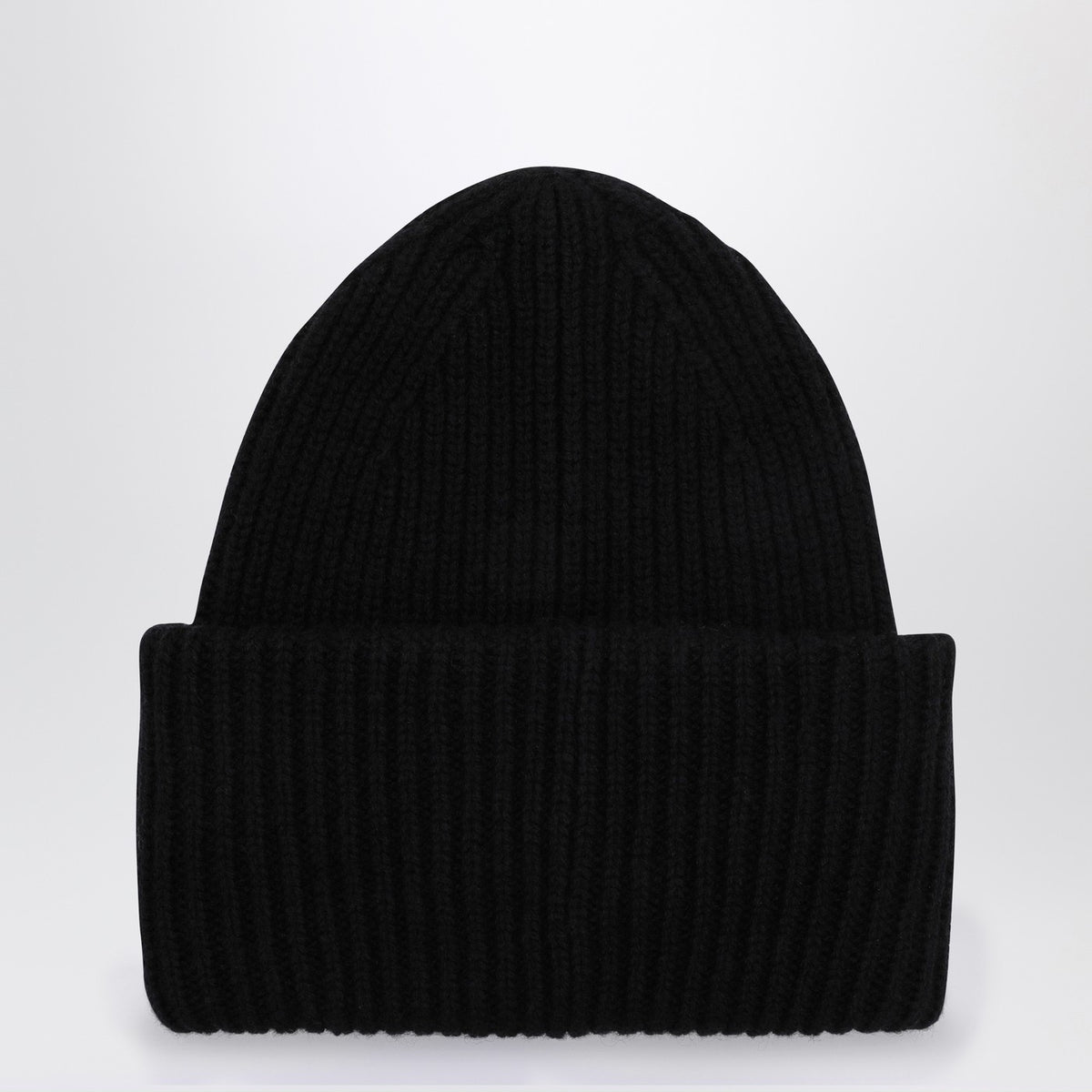 Acne Studios Black Wool Cap With Logo | Balardi