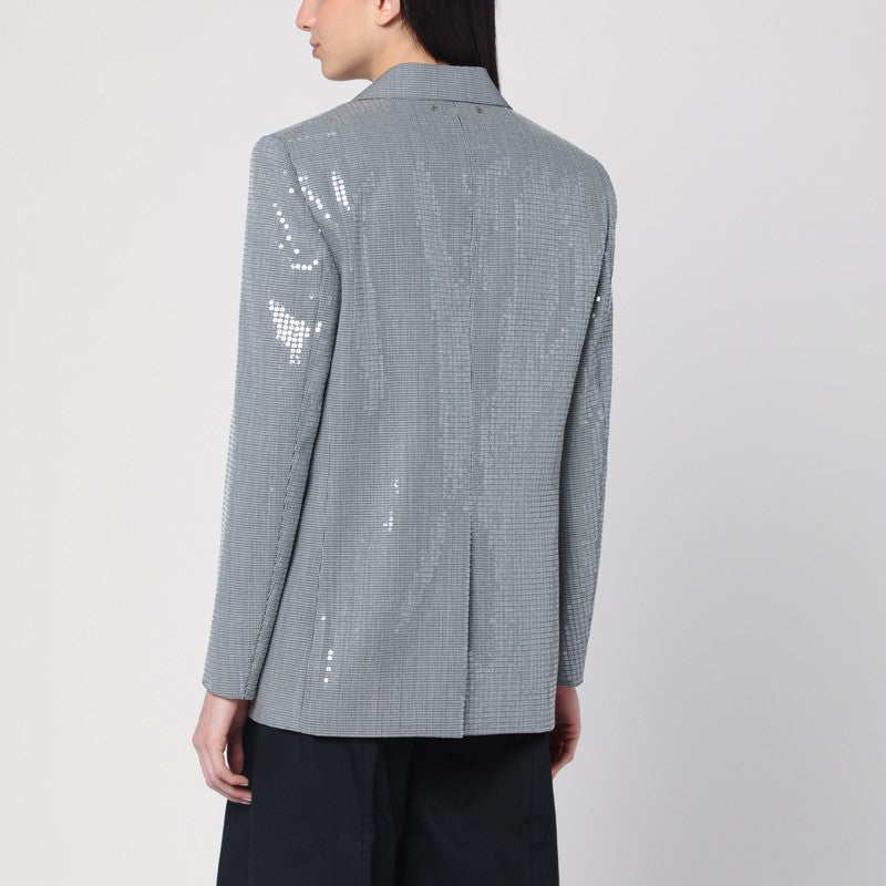 Golden Goose Double Breasted Jacket In Pied De Poule With Sequins | Balardi