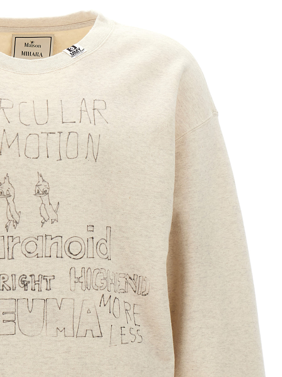 Maison Mihara Yasuhiro Distressed Print Sweatshirt | Balardi