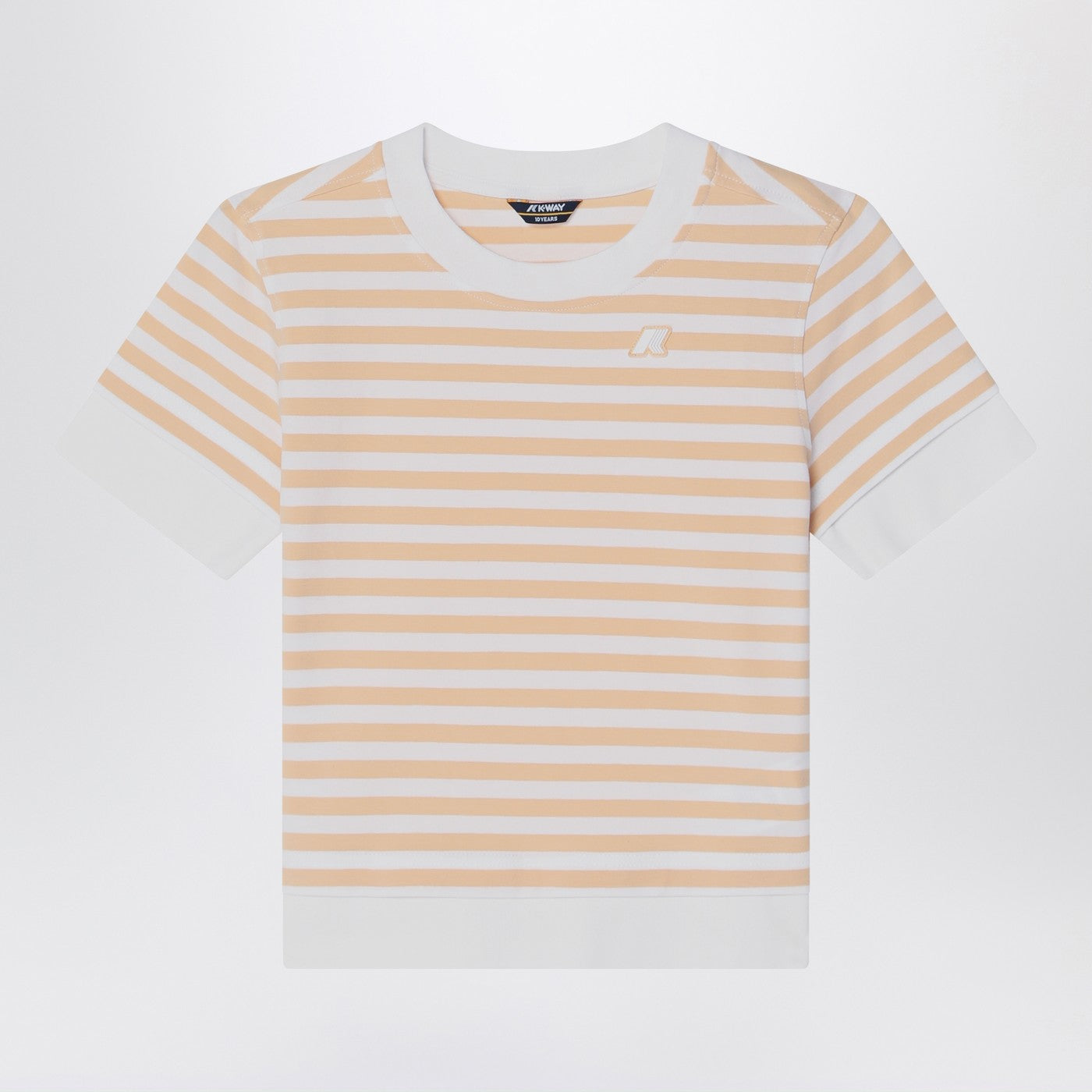 K Way Emel T Shirt White/Beige Striped – Balardi