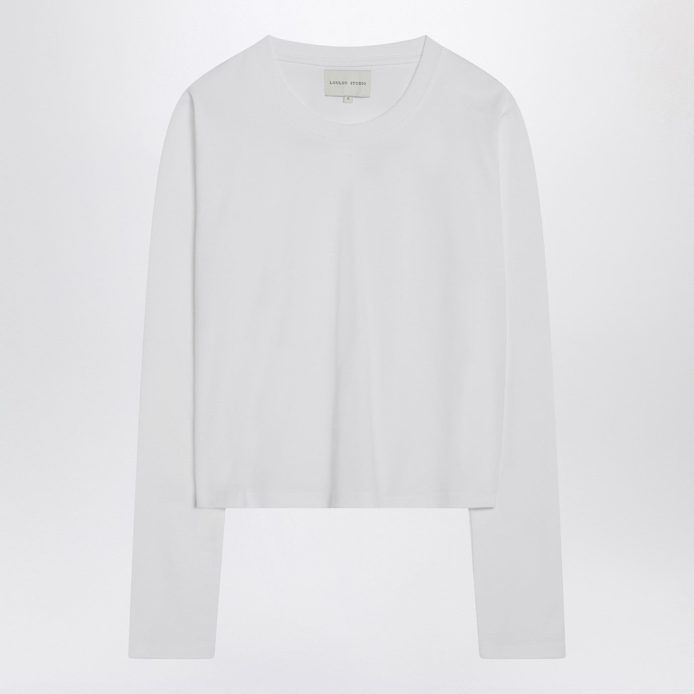Loulou Studio White Cotton Crew Neck T Shirt – Balardi