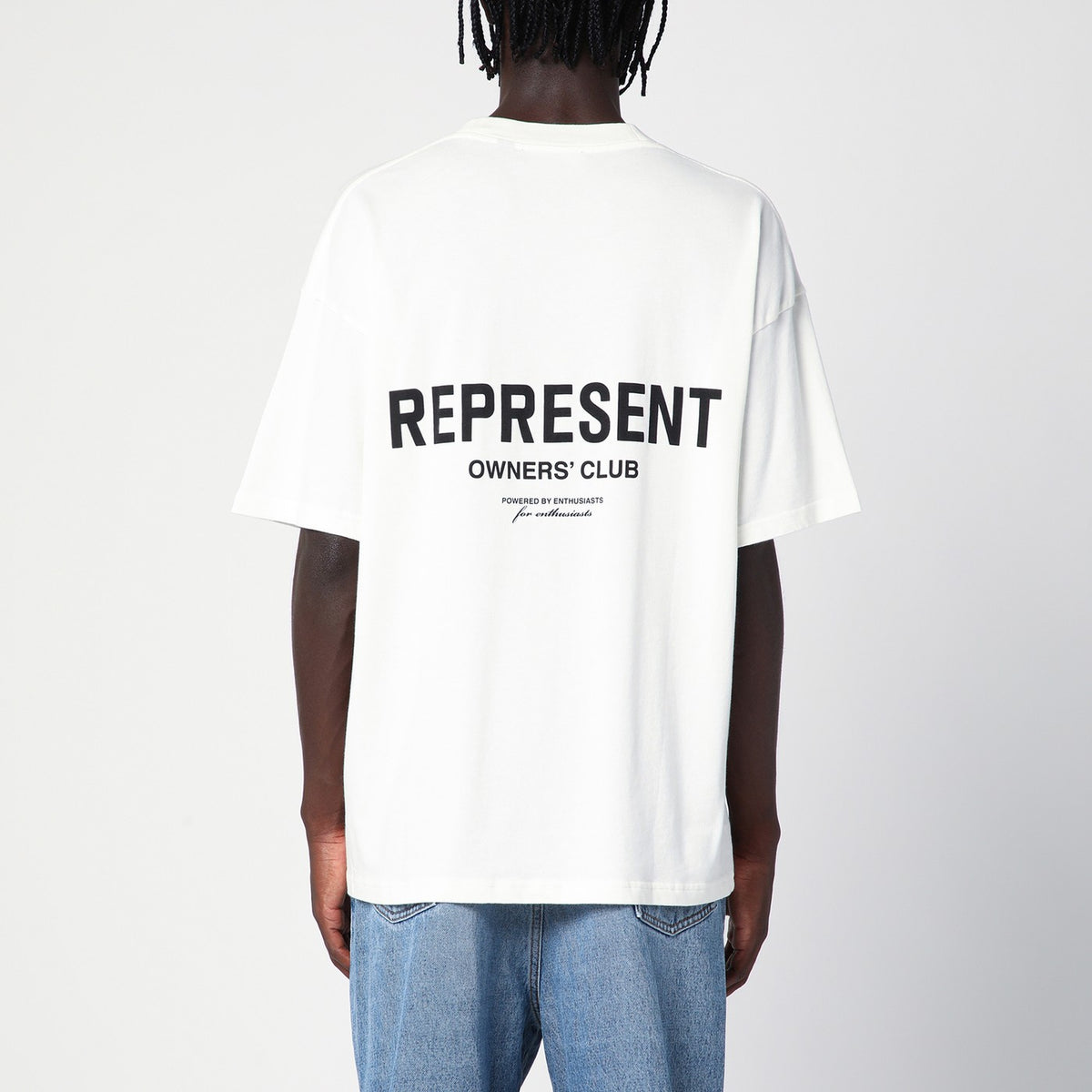 Represent White Cotton T Shirt With Logo | Balardi