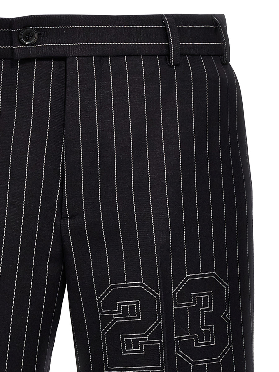 Off White '23 Pinstripes' Trousers | Balardi