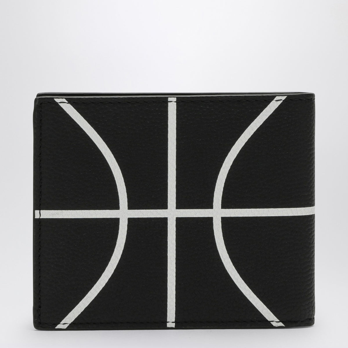 Off White™ Black Leather Bi Fold Basketball Wallet | Balardi