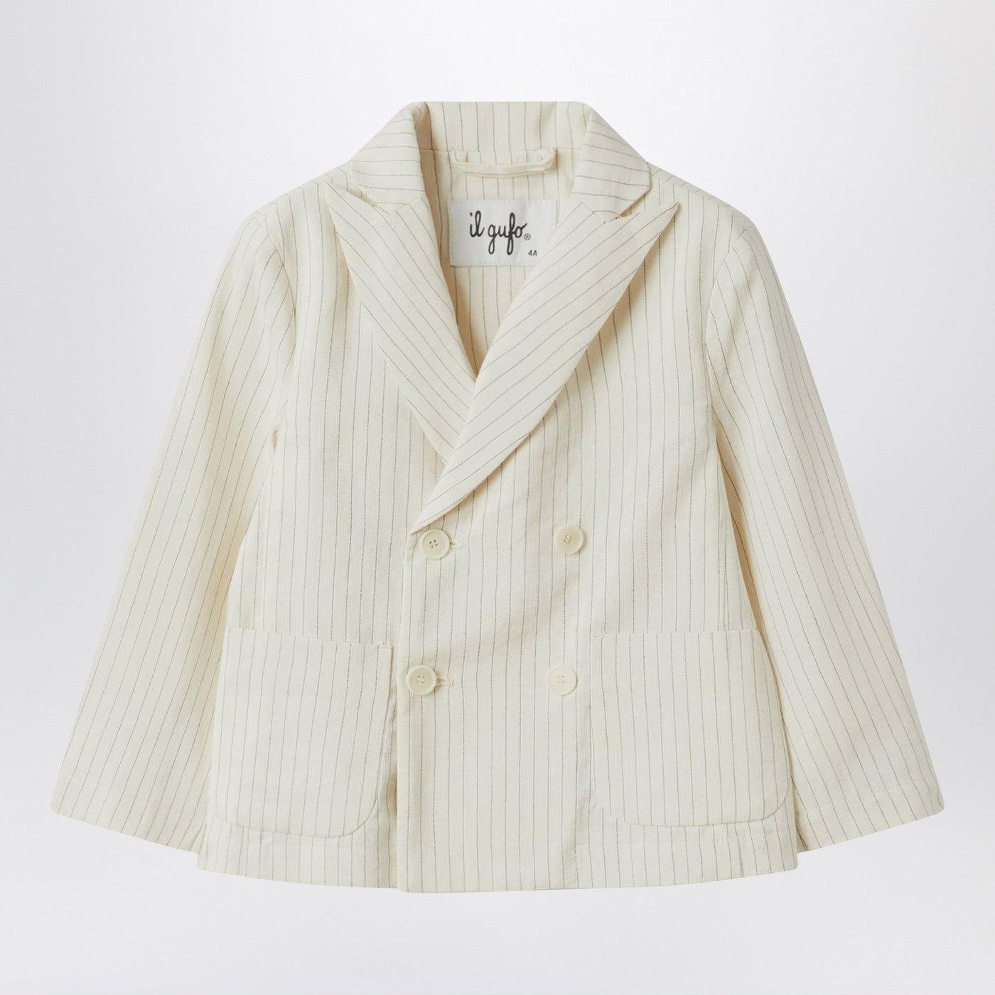 Il Gufo Double Breasted Jacket In Pinstriped Cotton – Balardi