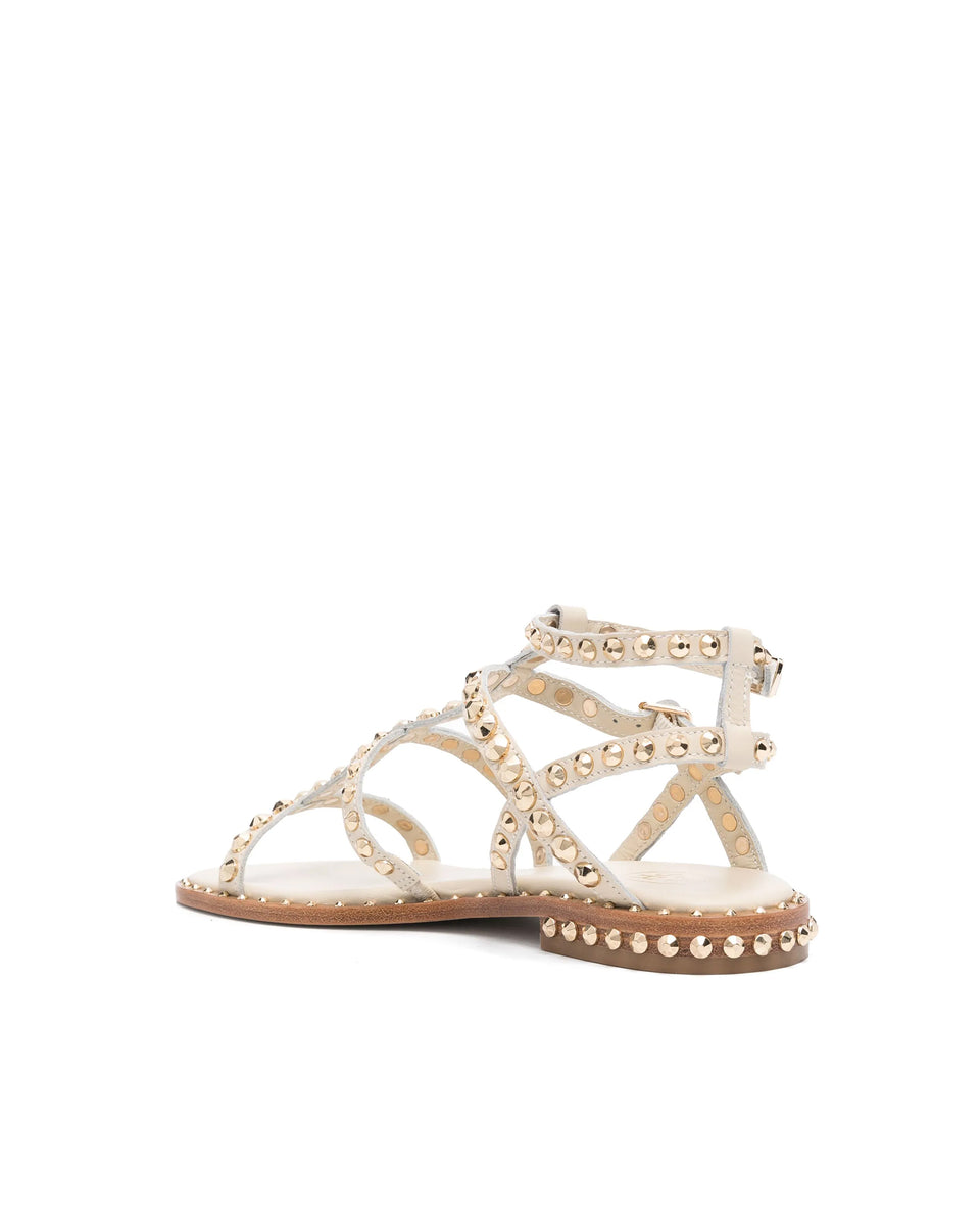 Ash Sandalo Precious Bianco Con Borchie | Balardi