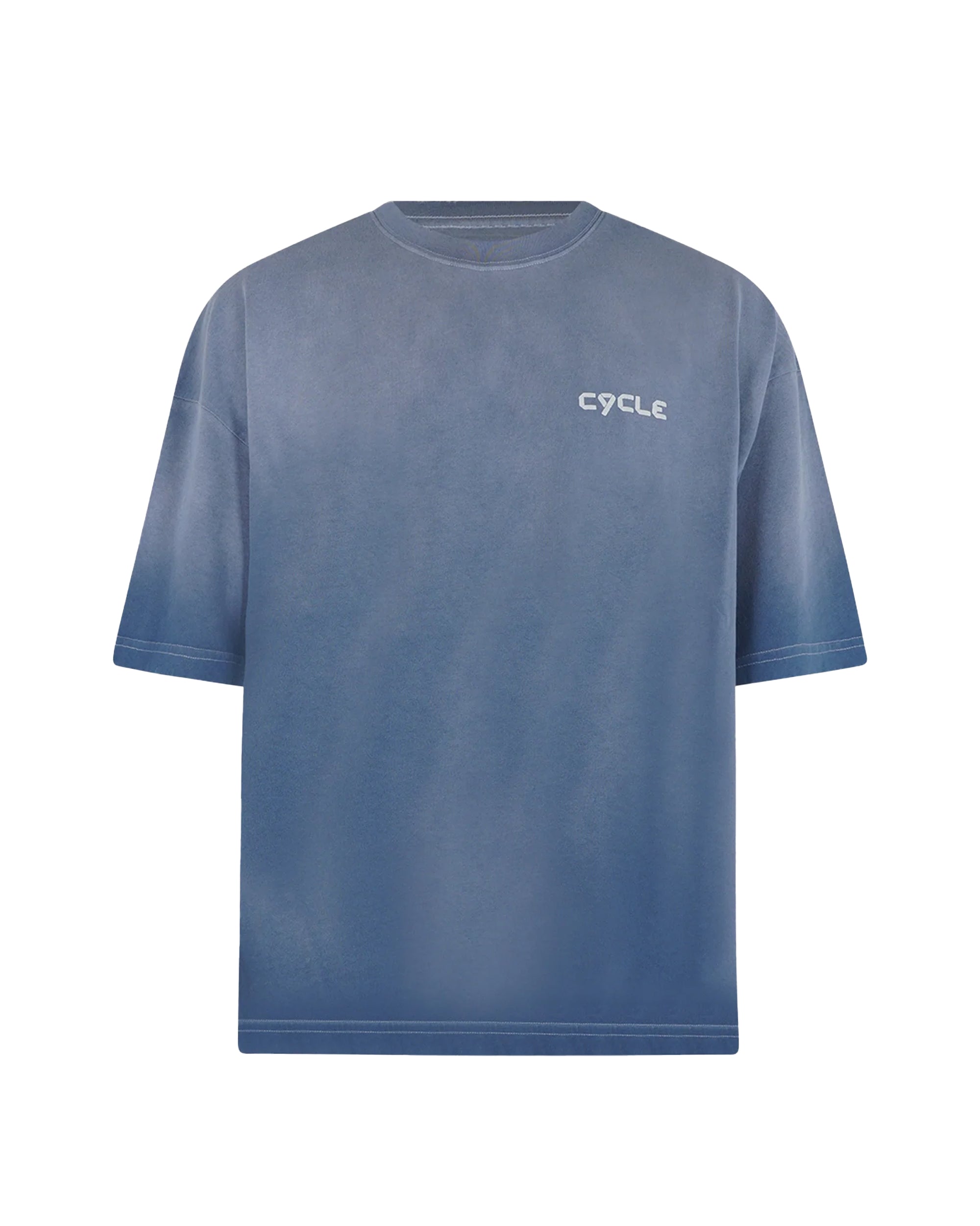 Cycle T Shirt Over Con Lettering Sul Petto Blu – Balardi