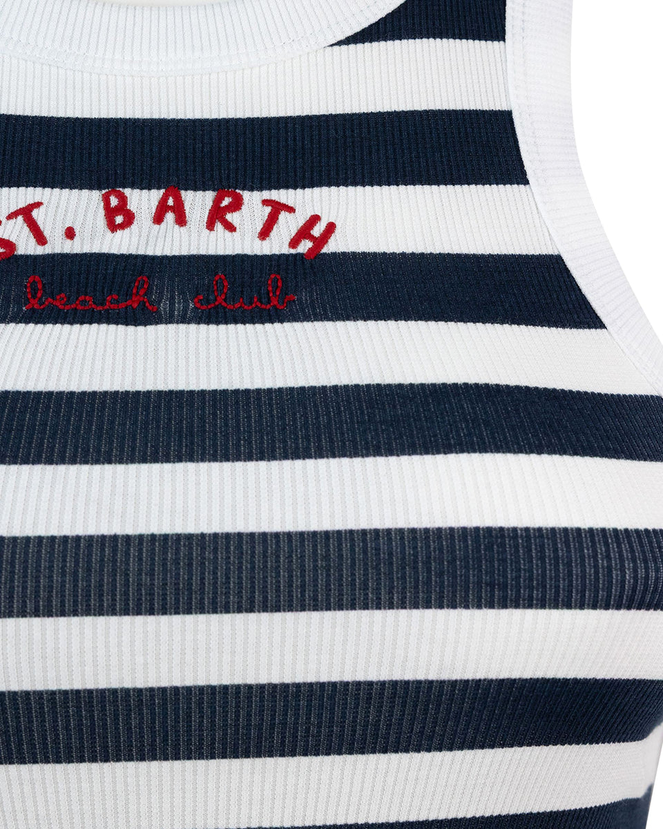 Mc2 Saint Barth Top A Coste Riga Blu | Balardi