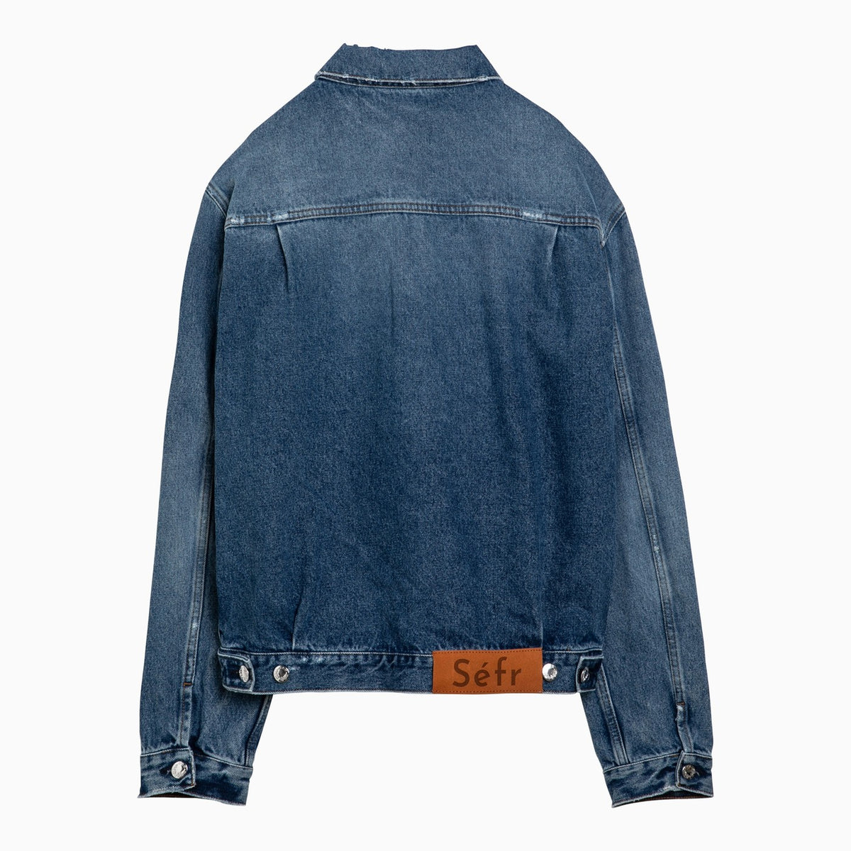 Séfr Blue Washed Effect Denim Elú Jacket | Balardi