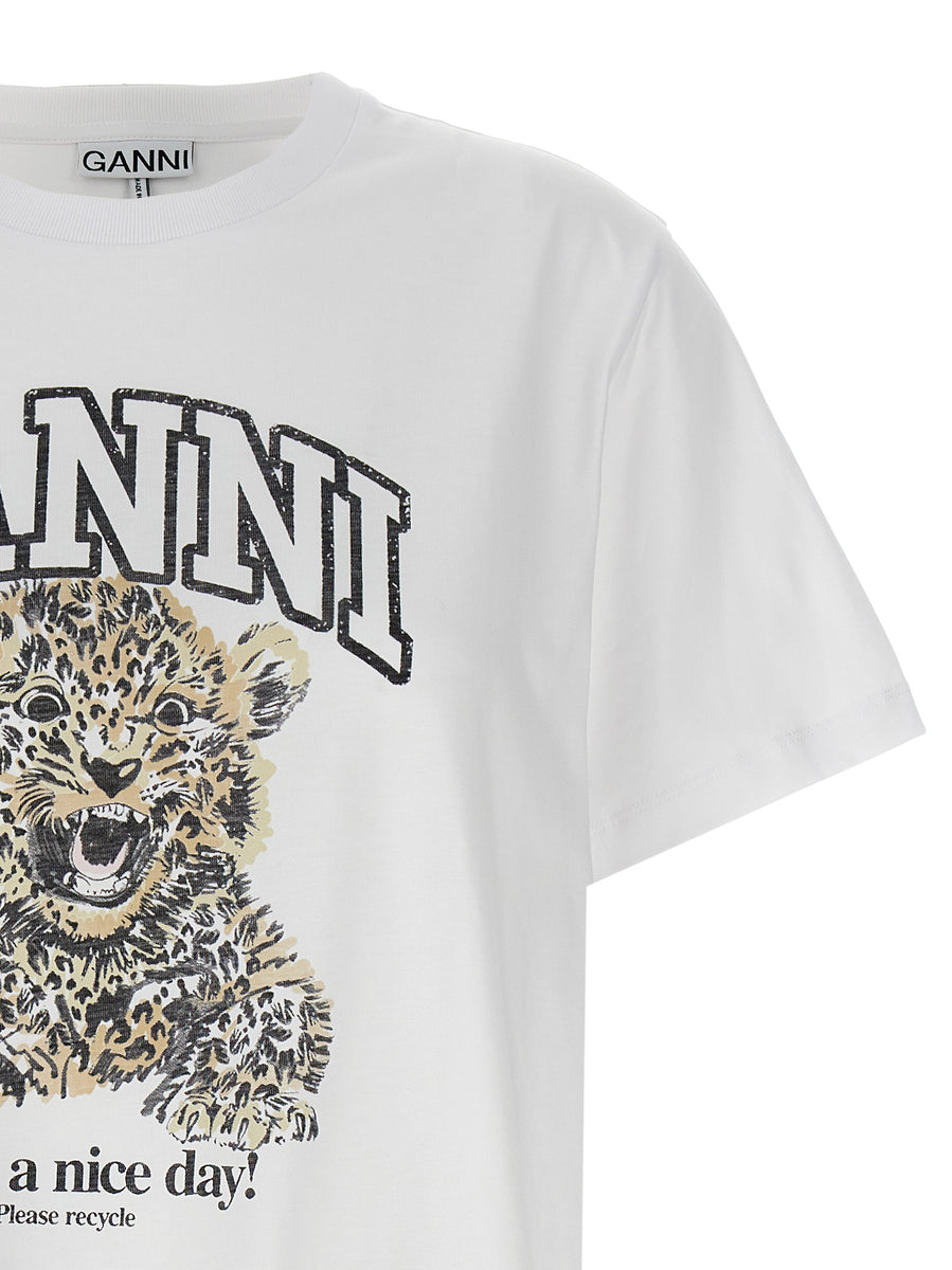 Ganni 'Leopard' T Shirt | Balardi