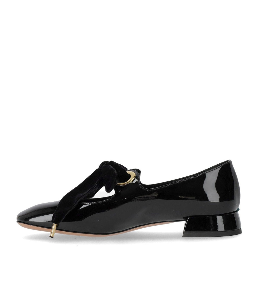 A.Bocca Mary Jane Black Ballet Flat With Bow | Balardi