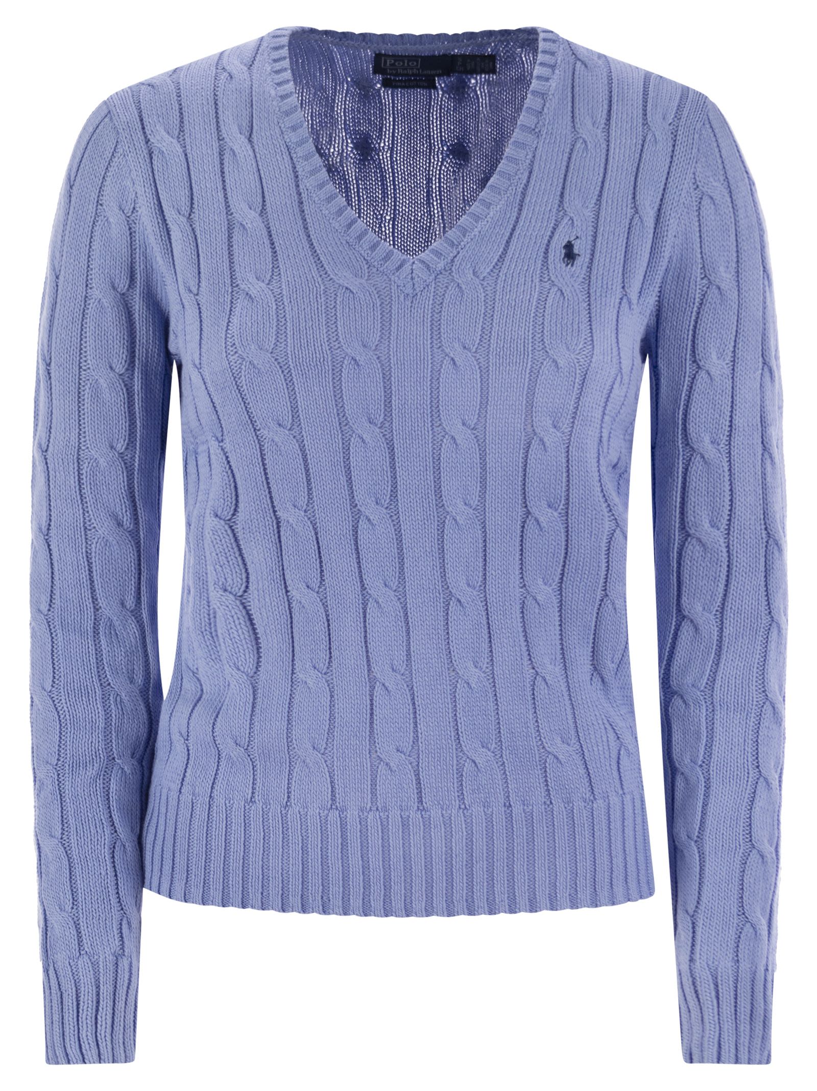 Polo Ralph Lauren Plaited Cotton V Neck Sweater – Balardi