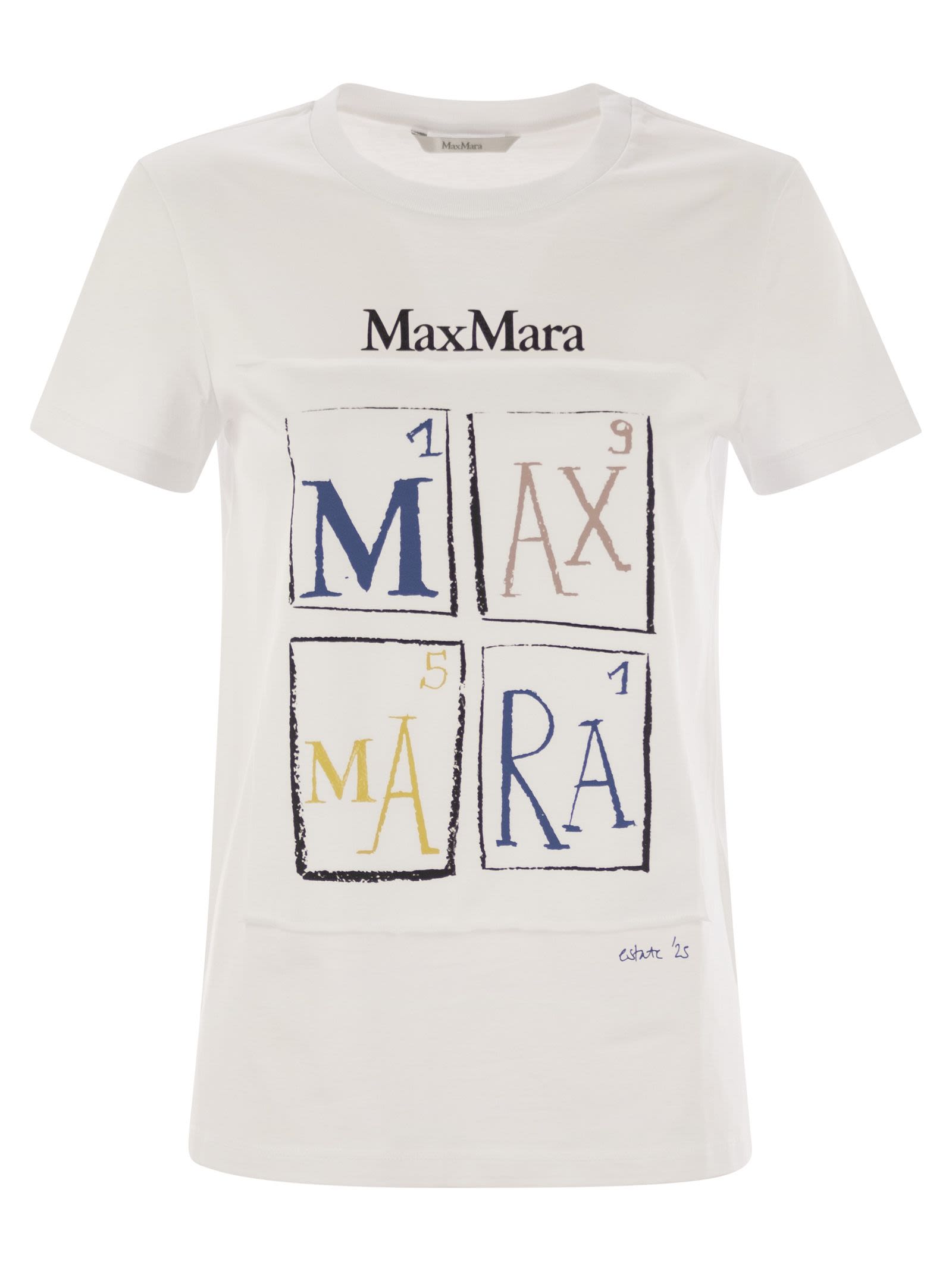 Max Mara Colibri Cotton T Shirt With Front Print – Balardi