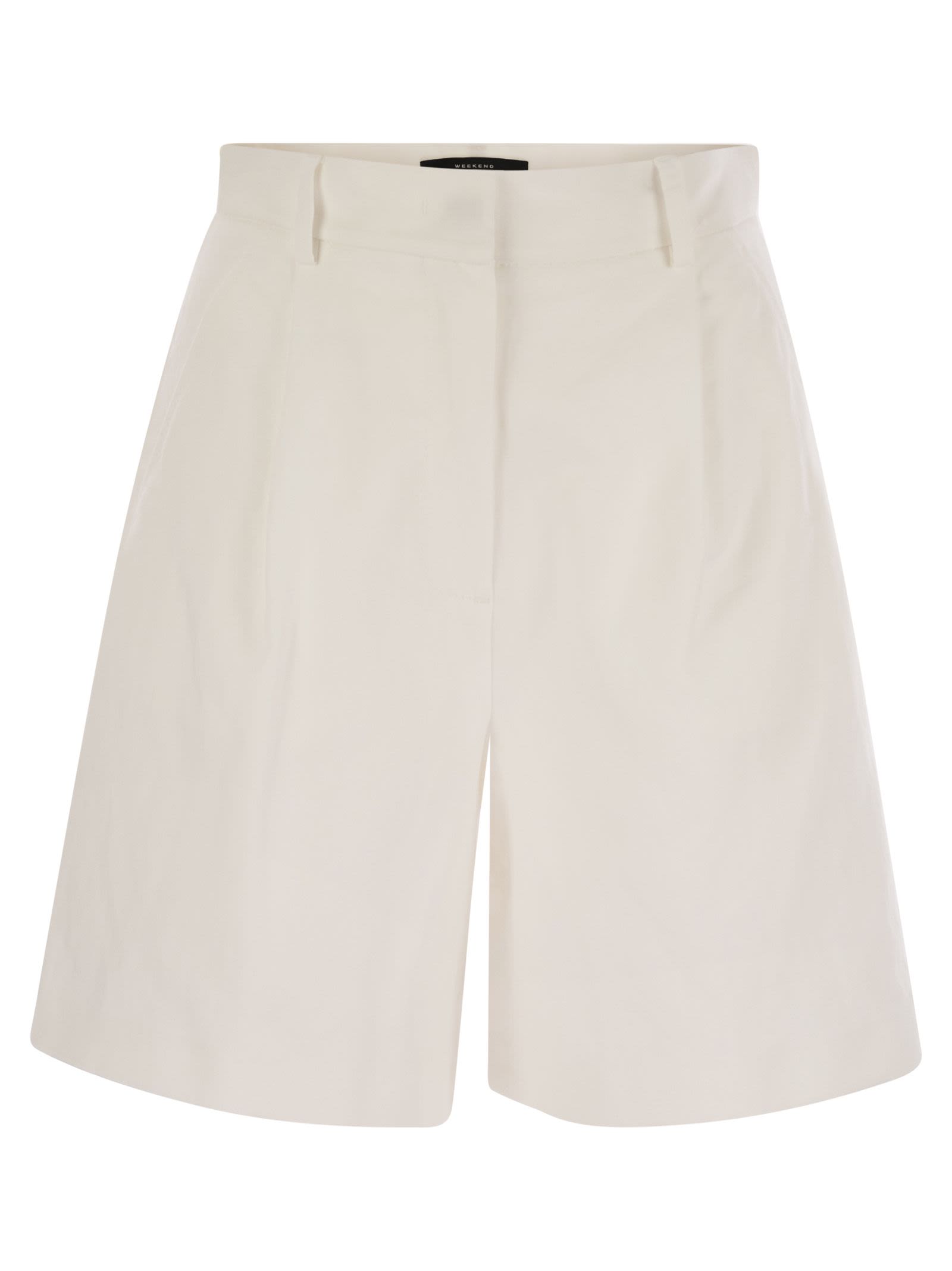 Weekend Max Mara Ecuba Cotton And Linen Bermuda Shorts – Balardi