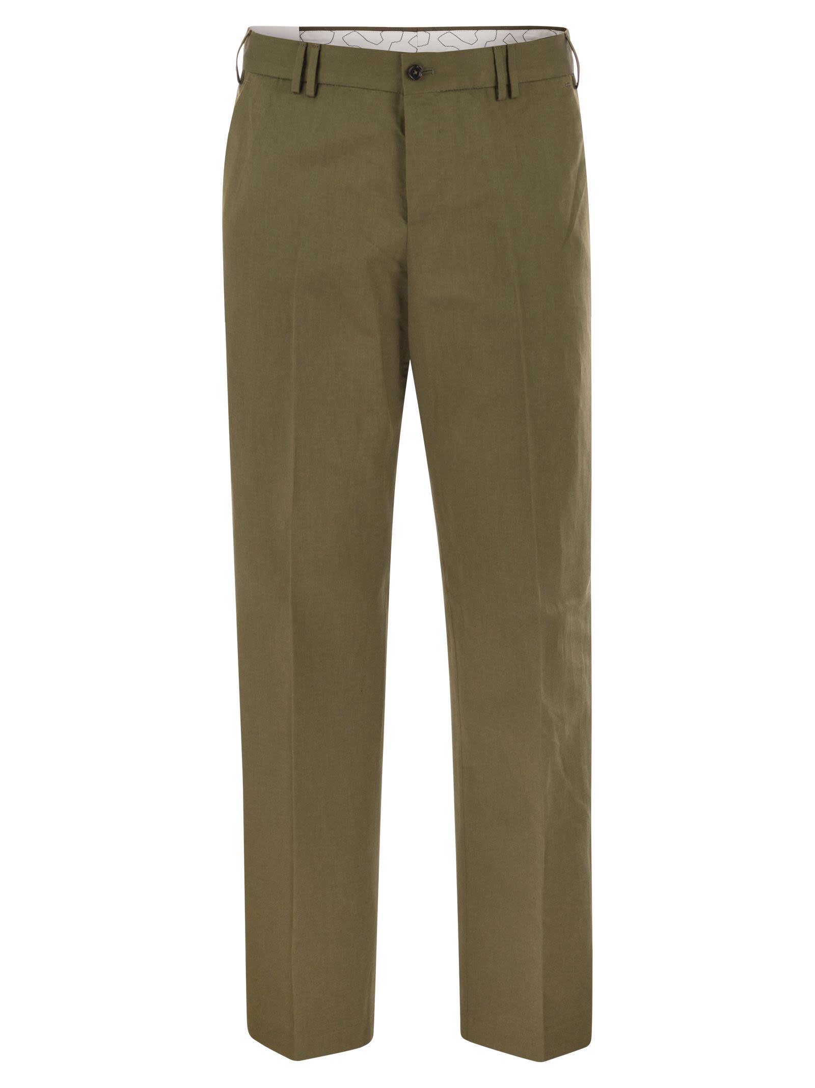 Pt Torino Michael Straight Leg Cotton Linen Trousers – Balardi
