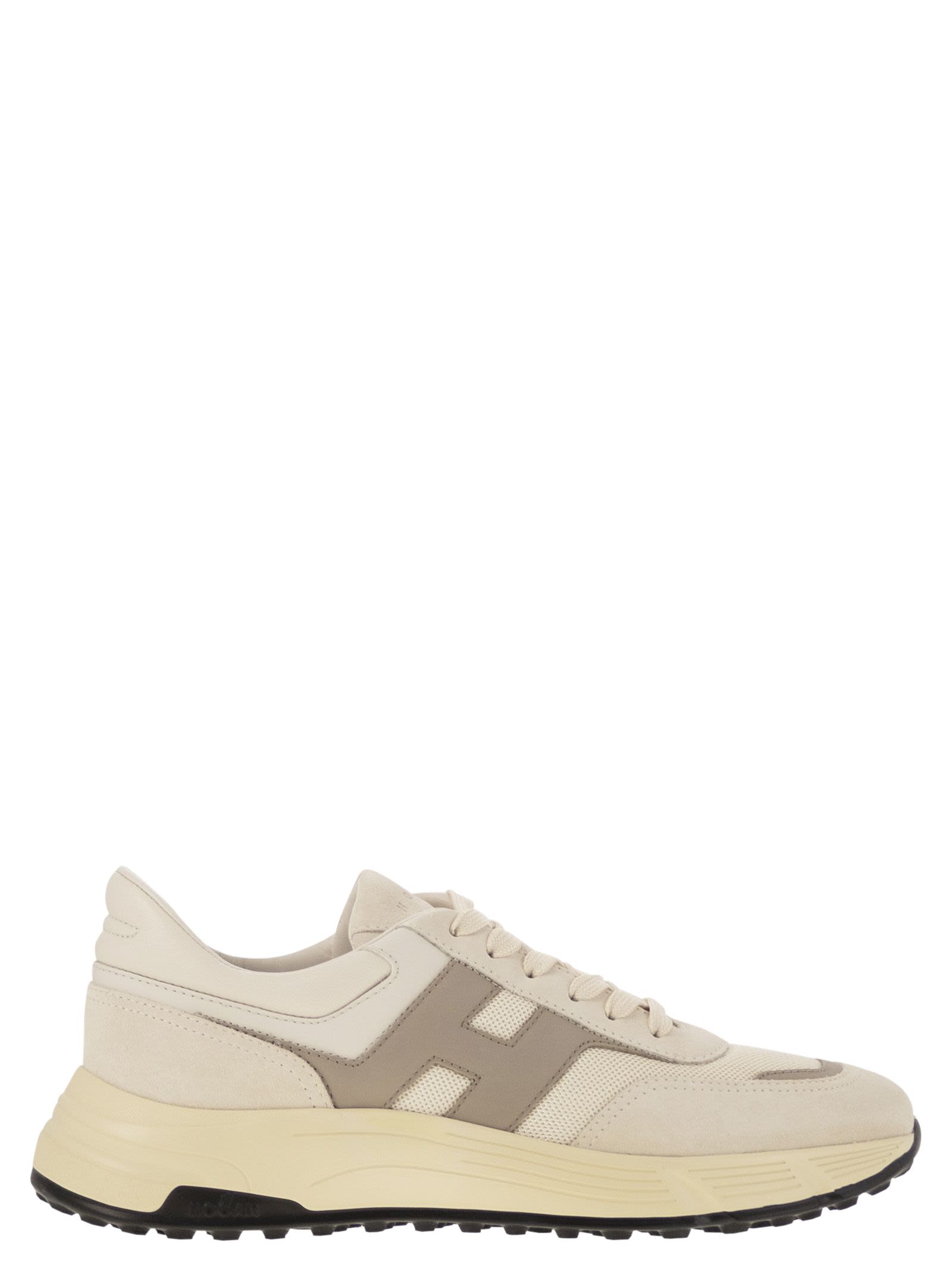 Hogan Hyperlight Leather And Textile Trainers With Side H – Balardi