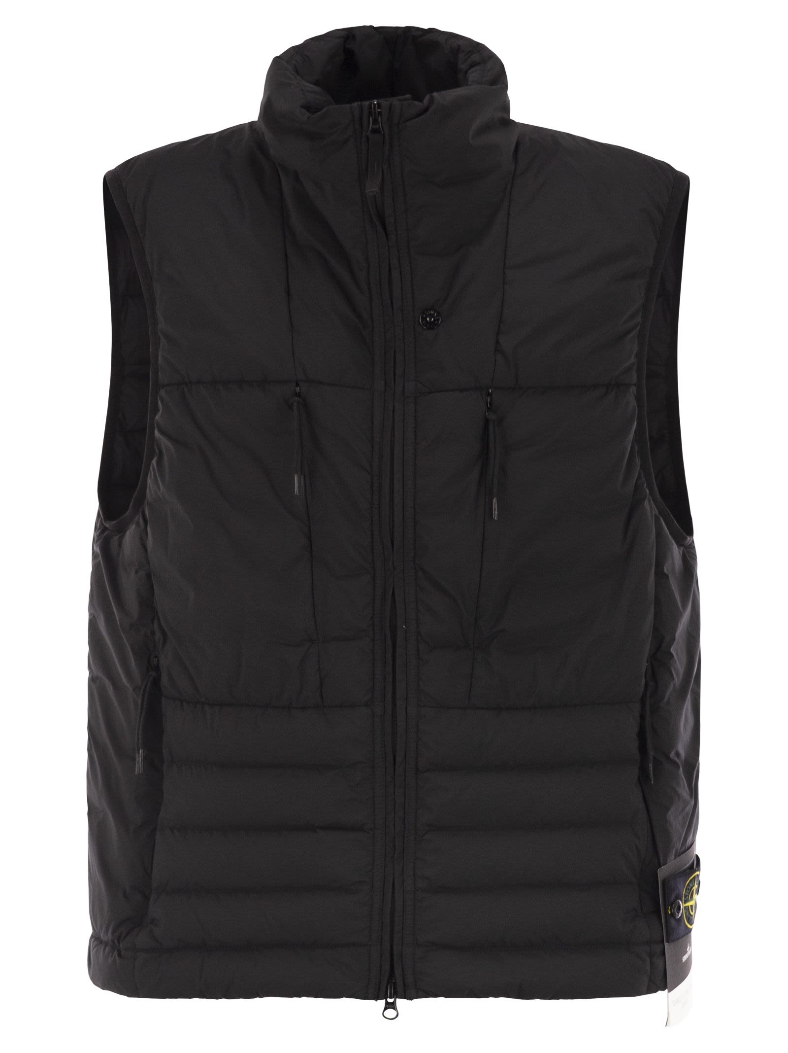 Stone Island Down Vest With Seamless Channels And Drip Protection – Balardi
