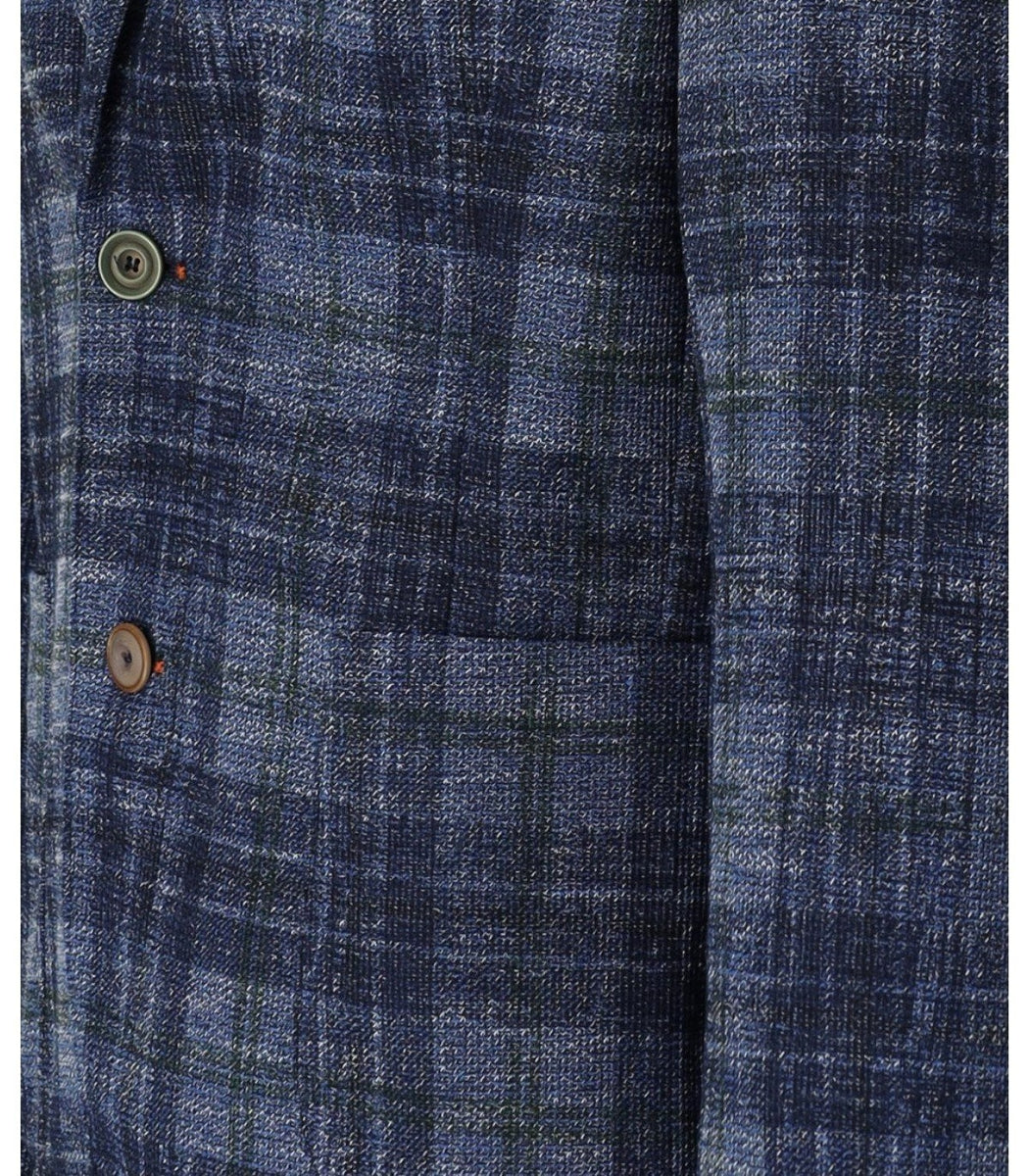Bob Light Blue Tartan Single Breasted Jacket | Balardi