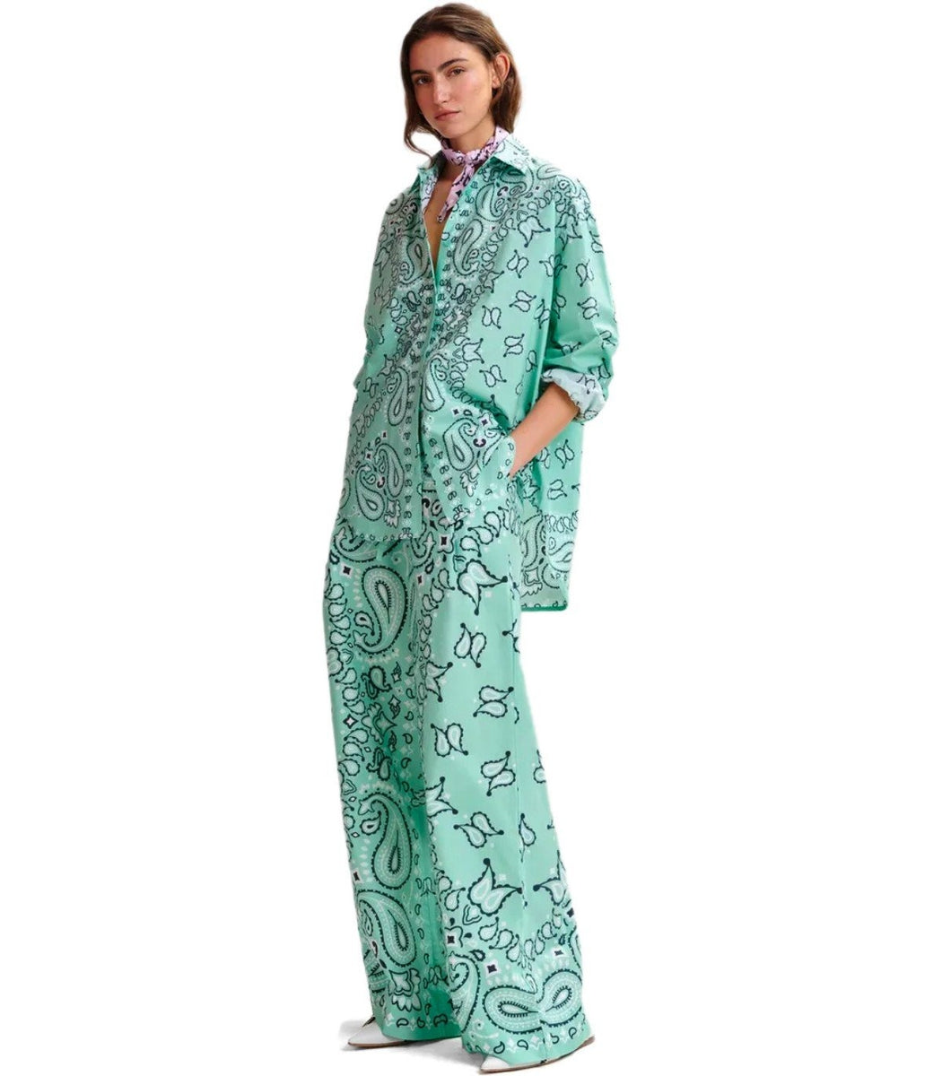 Essentiel Antwerp Hintwerpen Aqua Green Trousers | Balardi