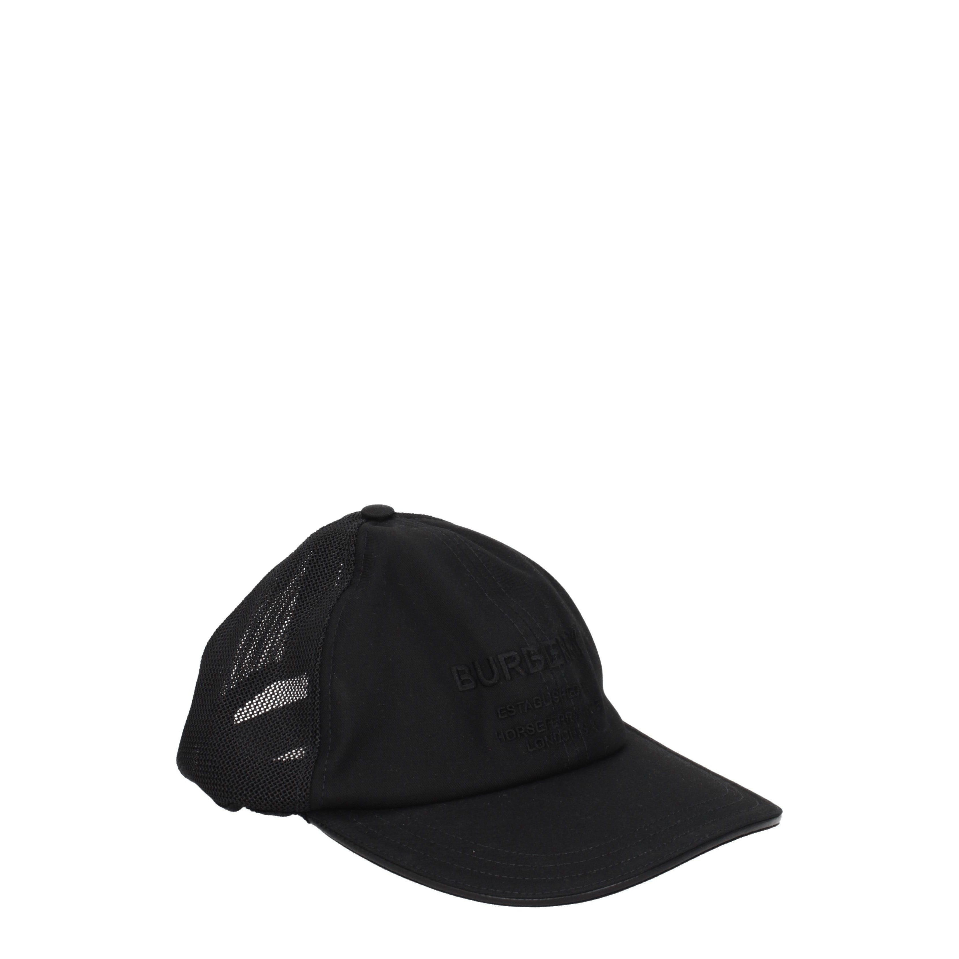 Burberry Men's Cotton Black Caps – Balardi