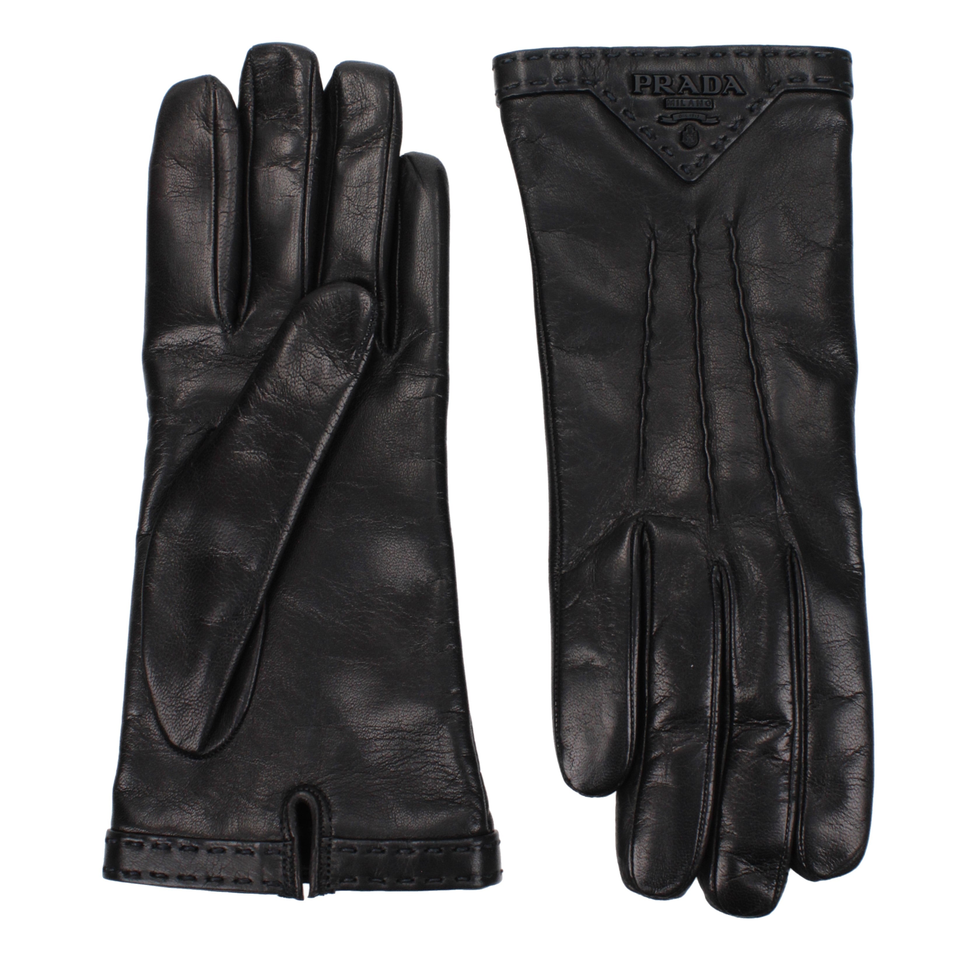Prada Women's Gloves Leather Black – Balardi