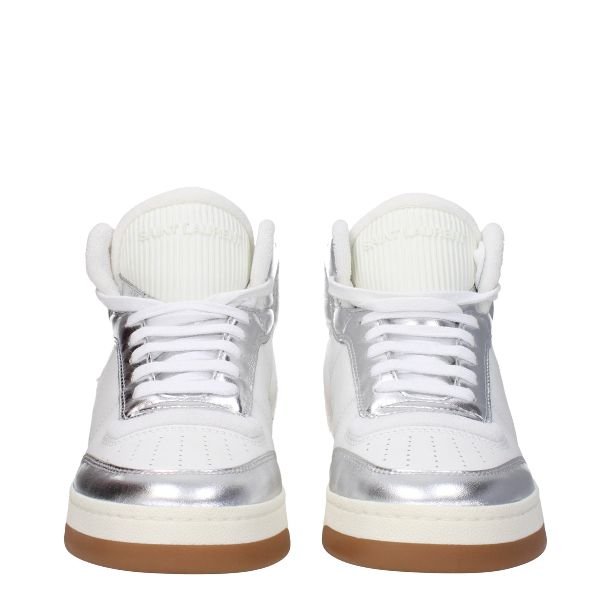 Saint Laurent Sneakers Sl80 Uomo Pelle Bianco/Argento | Balardi