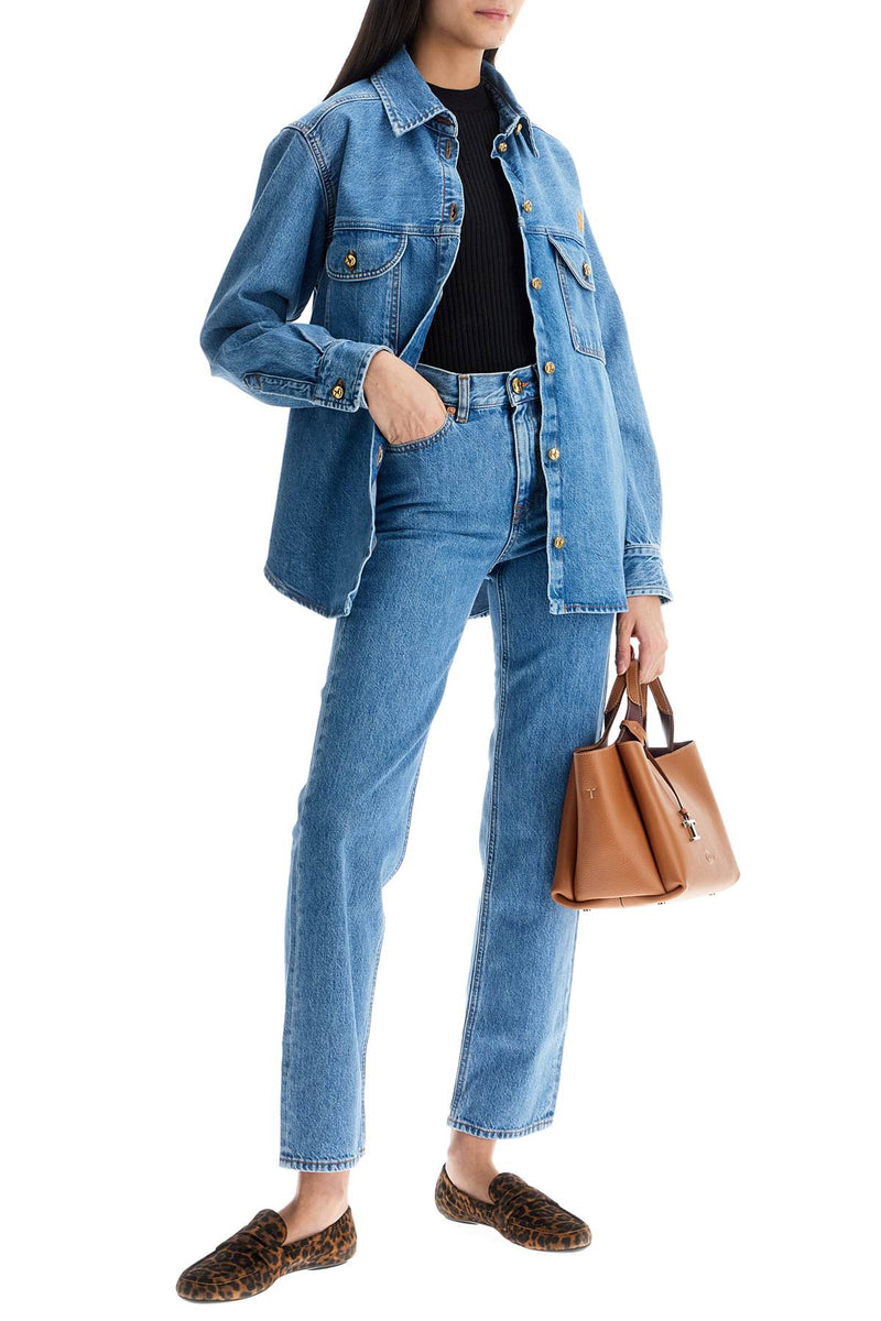 Blaze Milano Light Blue Cotton Jeans With Distinctive Embroidery | Balardi