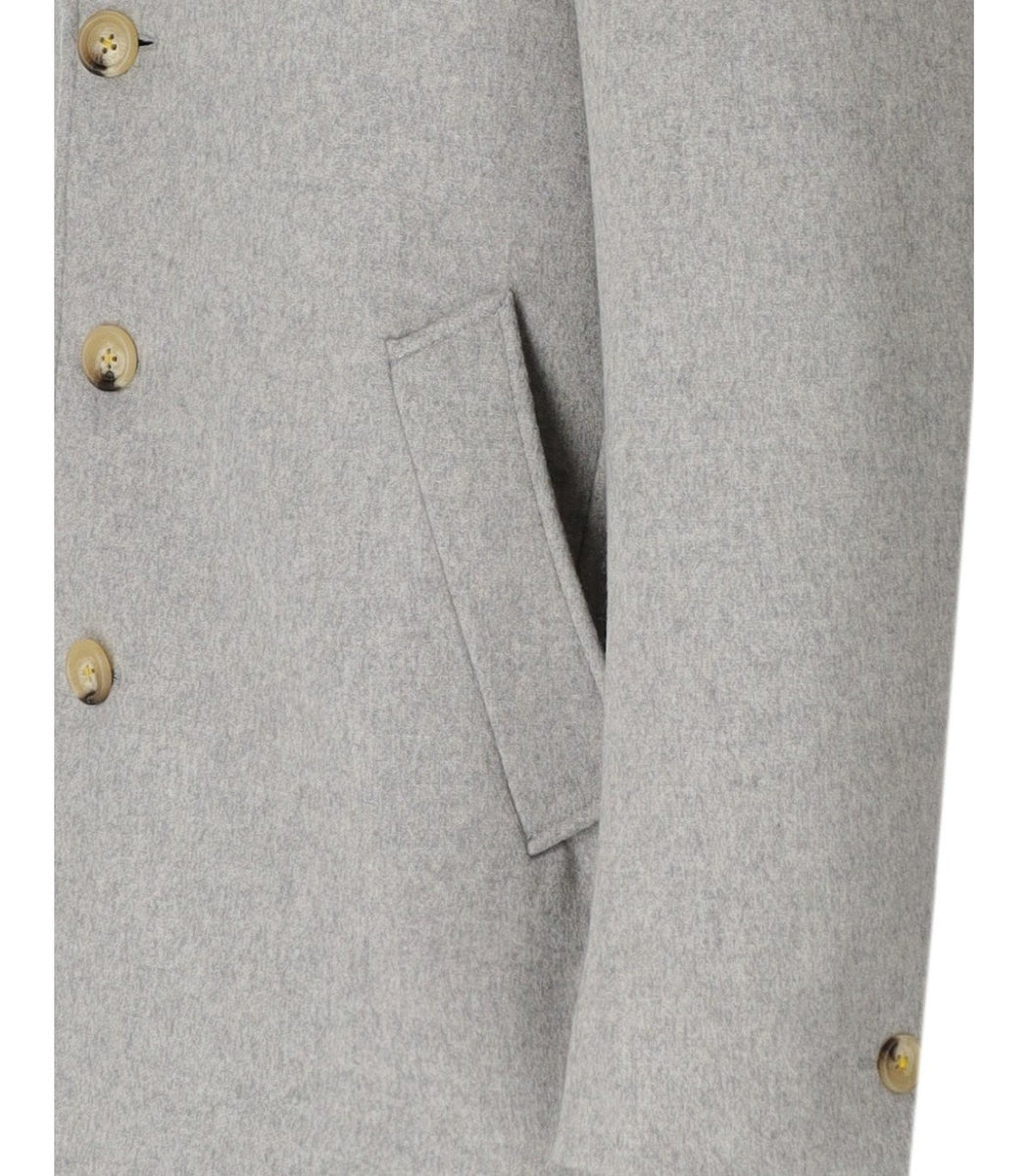 Manuel Ritz Grey Single Breasted Coat | Balardi