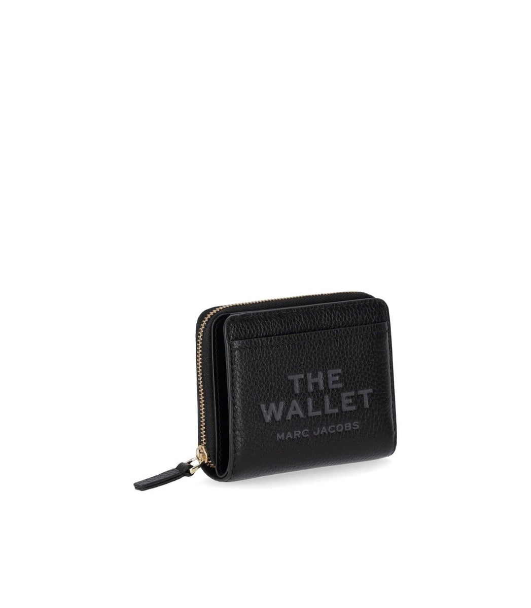 Marc Jacobs The Leather Mini Compact Black Wallet | Balardi