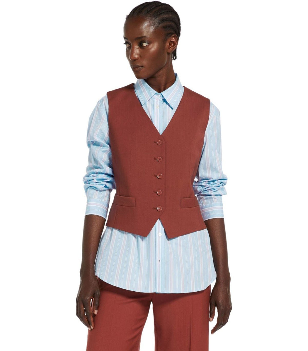 Max Mara Weekend Chimera Rust Waistcoat | Balardi