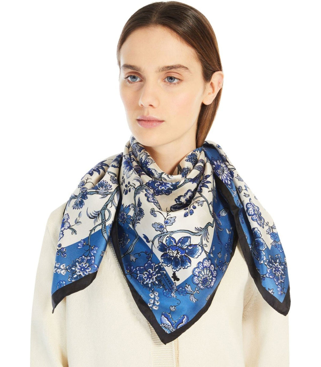 Max Mara Weekend Onesto Blue Foulard Scarf | Balardi