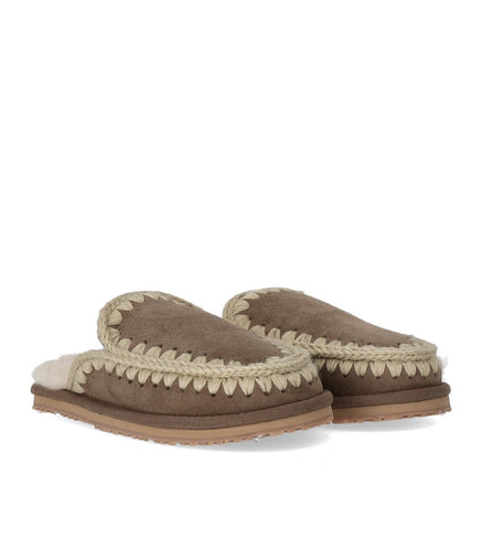 Mou Full Eskimo Stitch Elephant Grey Slipper | Balardi