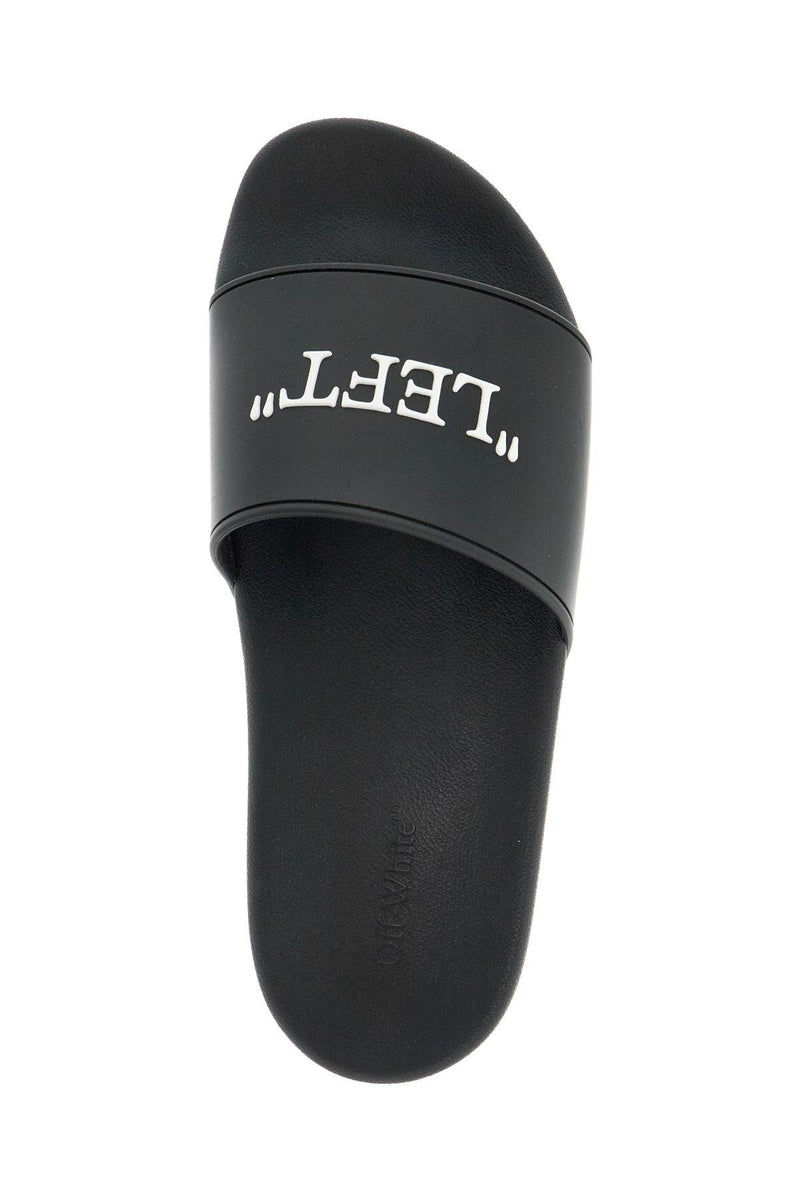 Off White Rubber Slides For Left And Right | Balardi