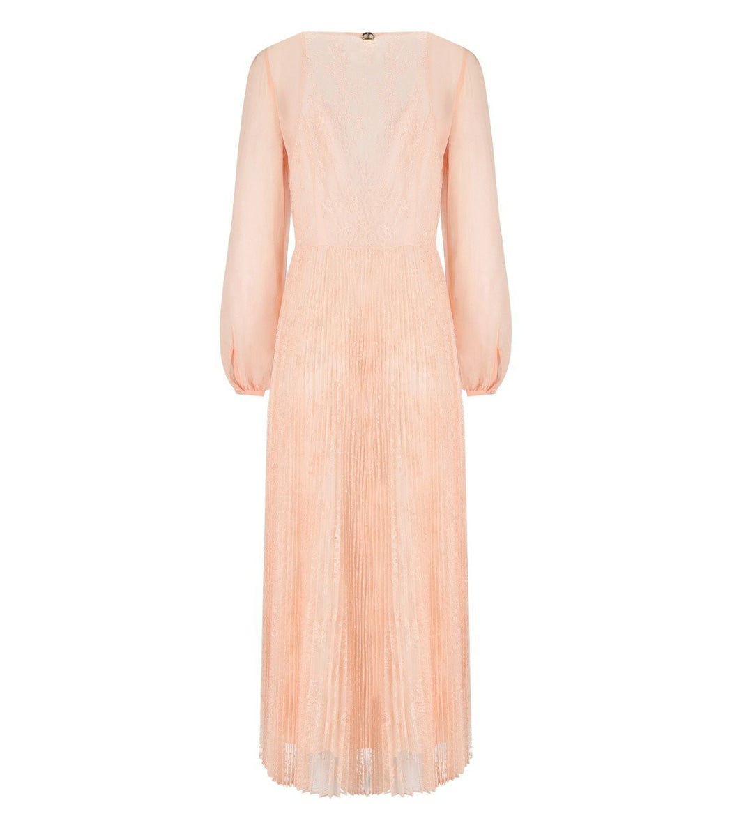 Twinset Pink Lace Long Dress | Balardi